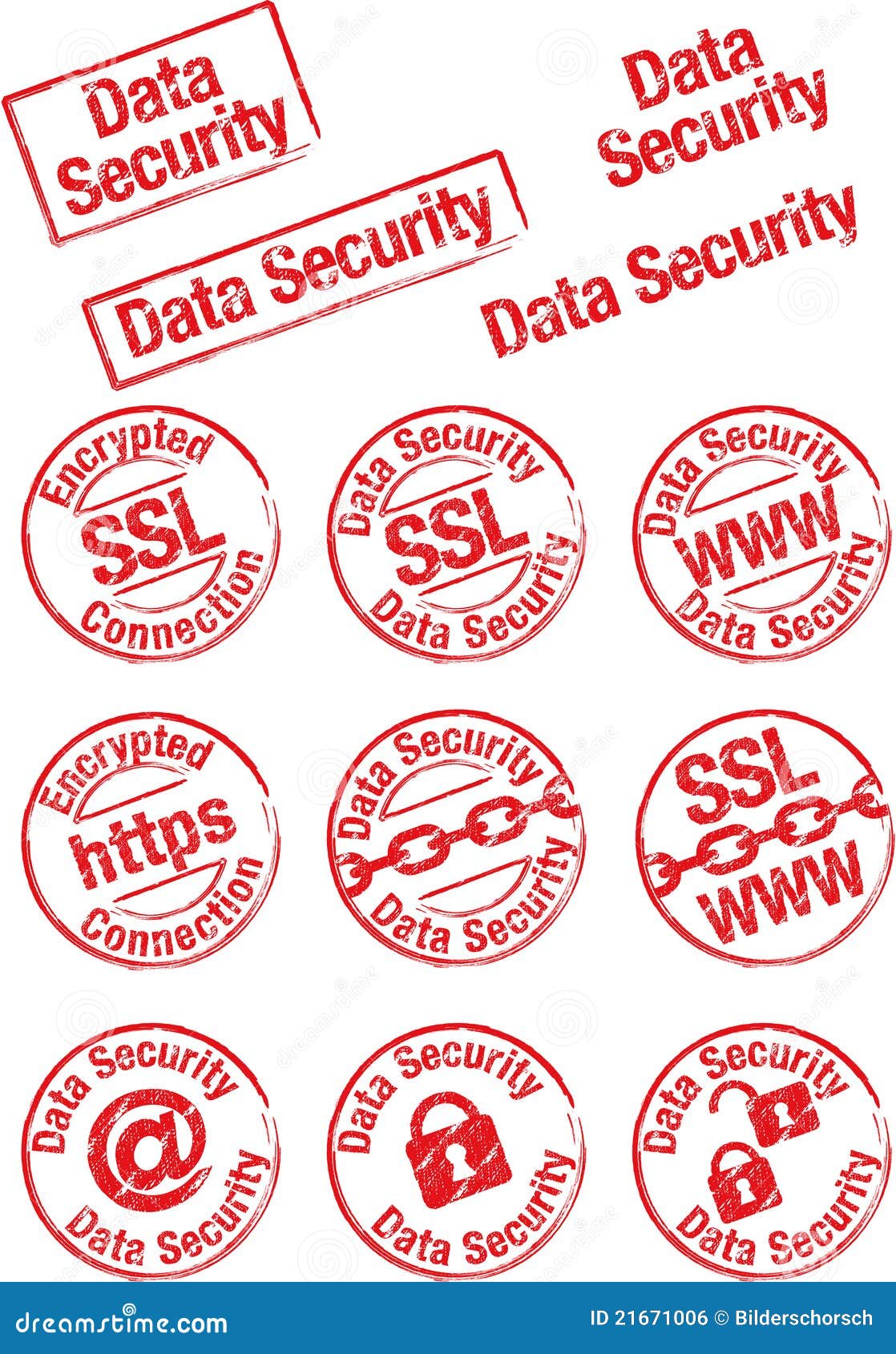 Stamp data security stock vector. Illustration of identity - 21671006