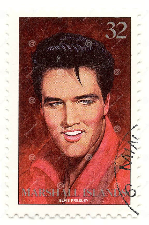 Stamp with Elvis Presley editorial photography. Image of fashioned ...