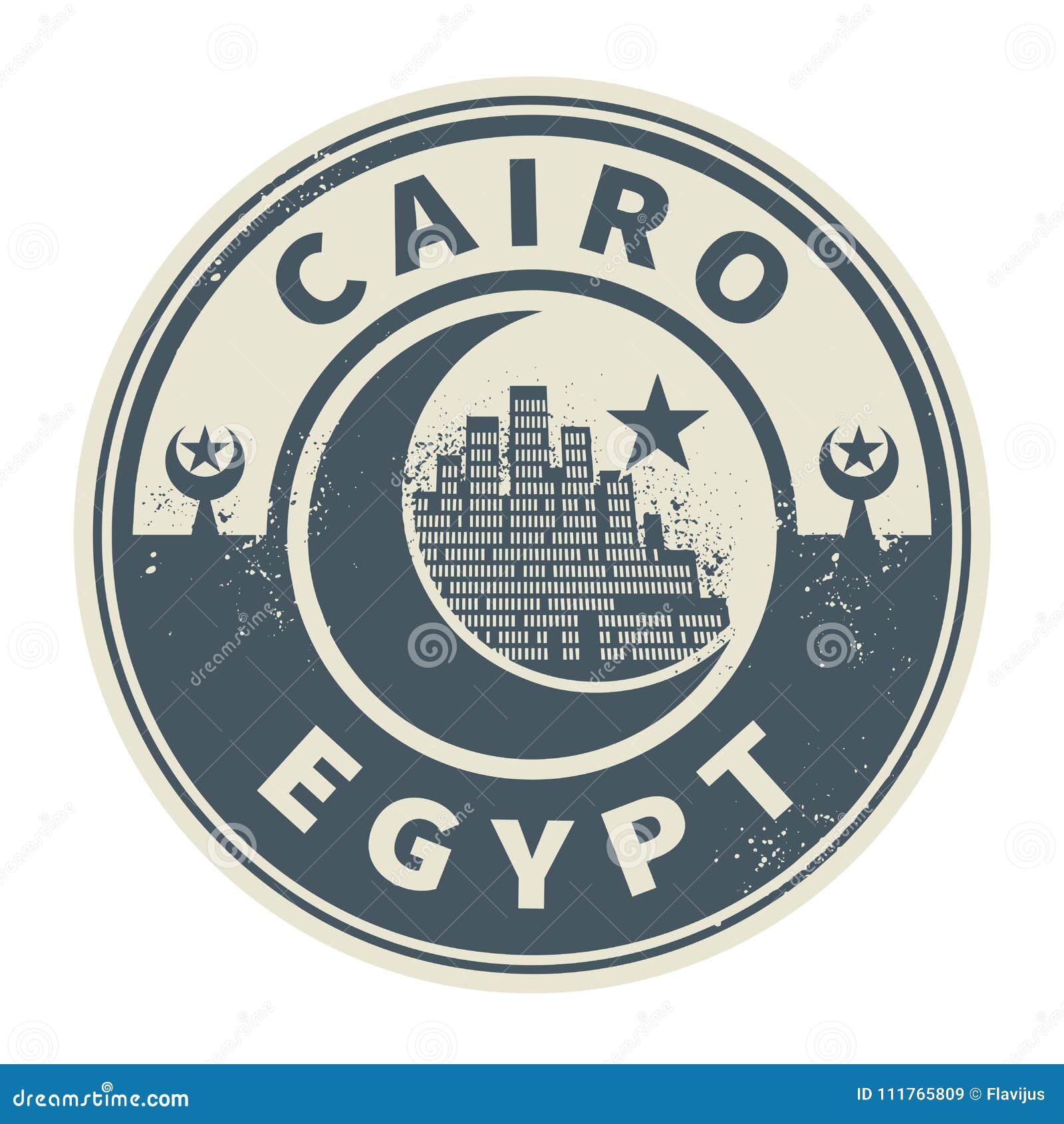 Stamp or Emblem with Text Cairo, Egypt Inside Stock Vector ...