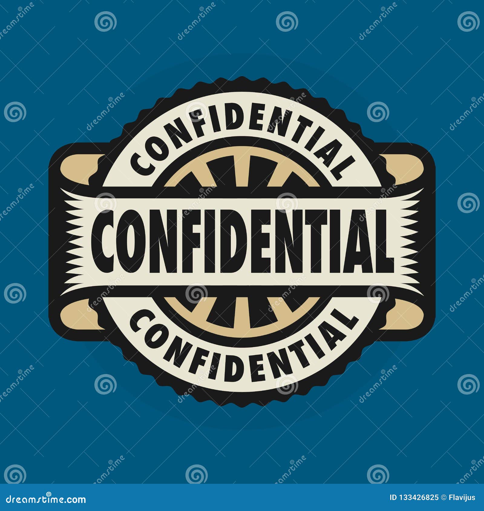 Stamp or Emblem with Text Confidential Stock Vector - Illustration of ...