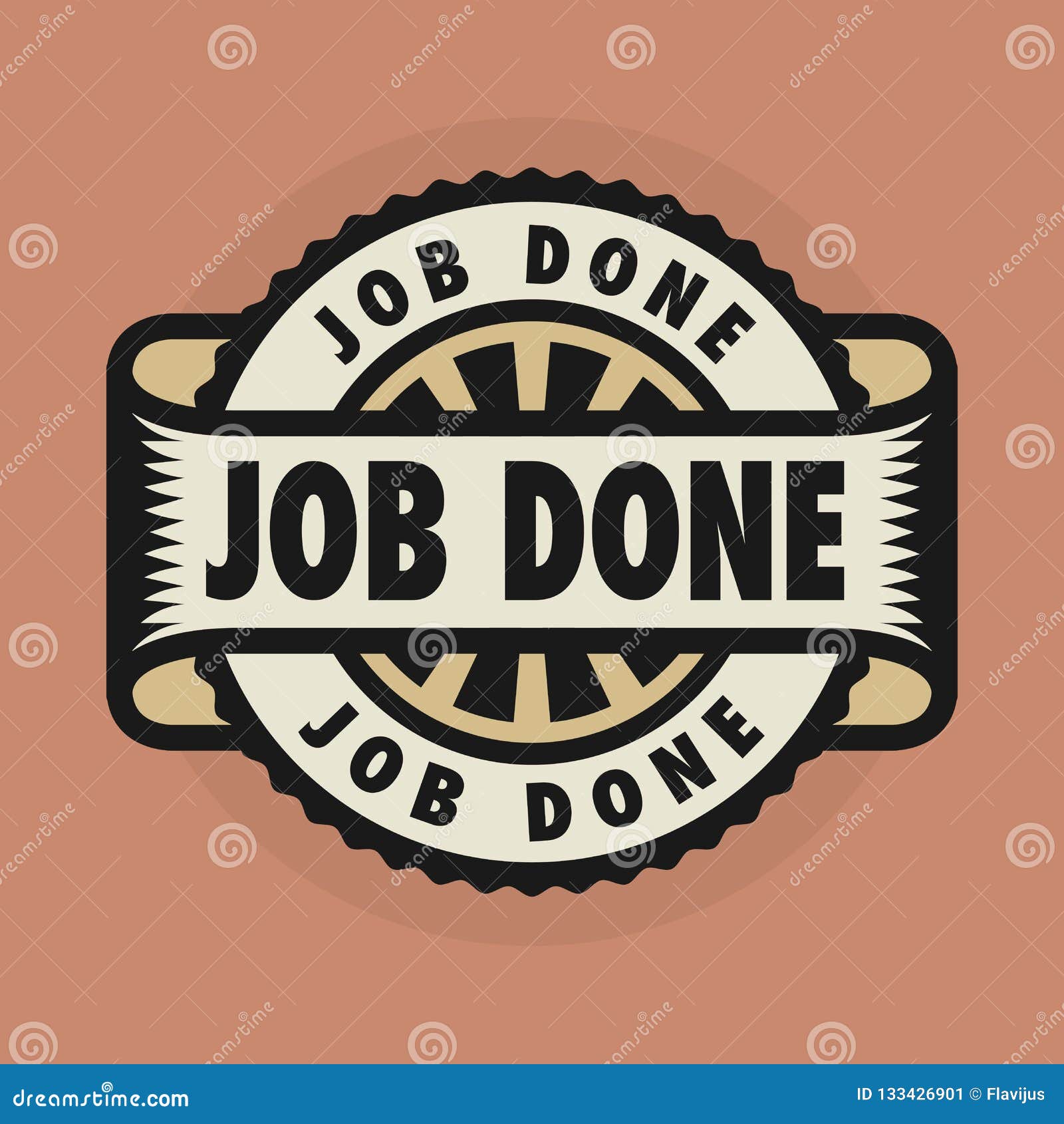 Stamp or Emblem with Text Job Done Stock Vector - Illustration of paper ...