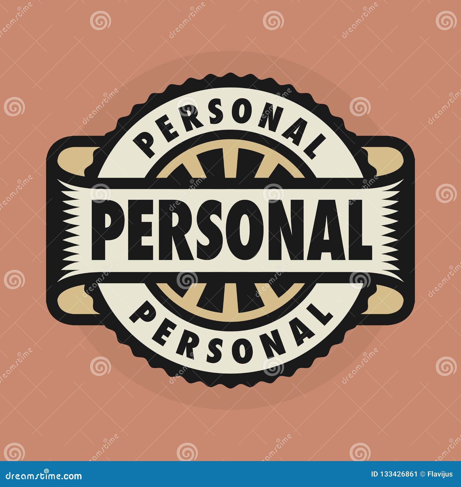 Stamp or Emblem with Text Personal Stock Vector - Illustration of area ...