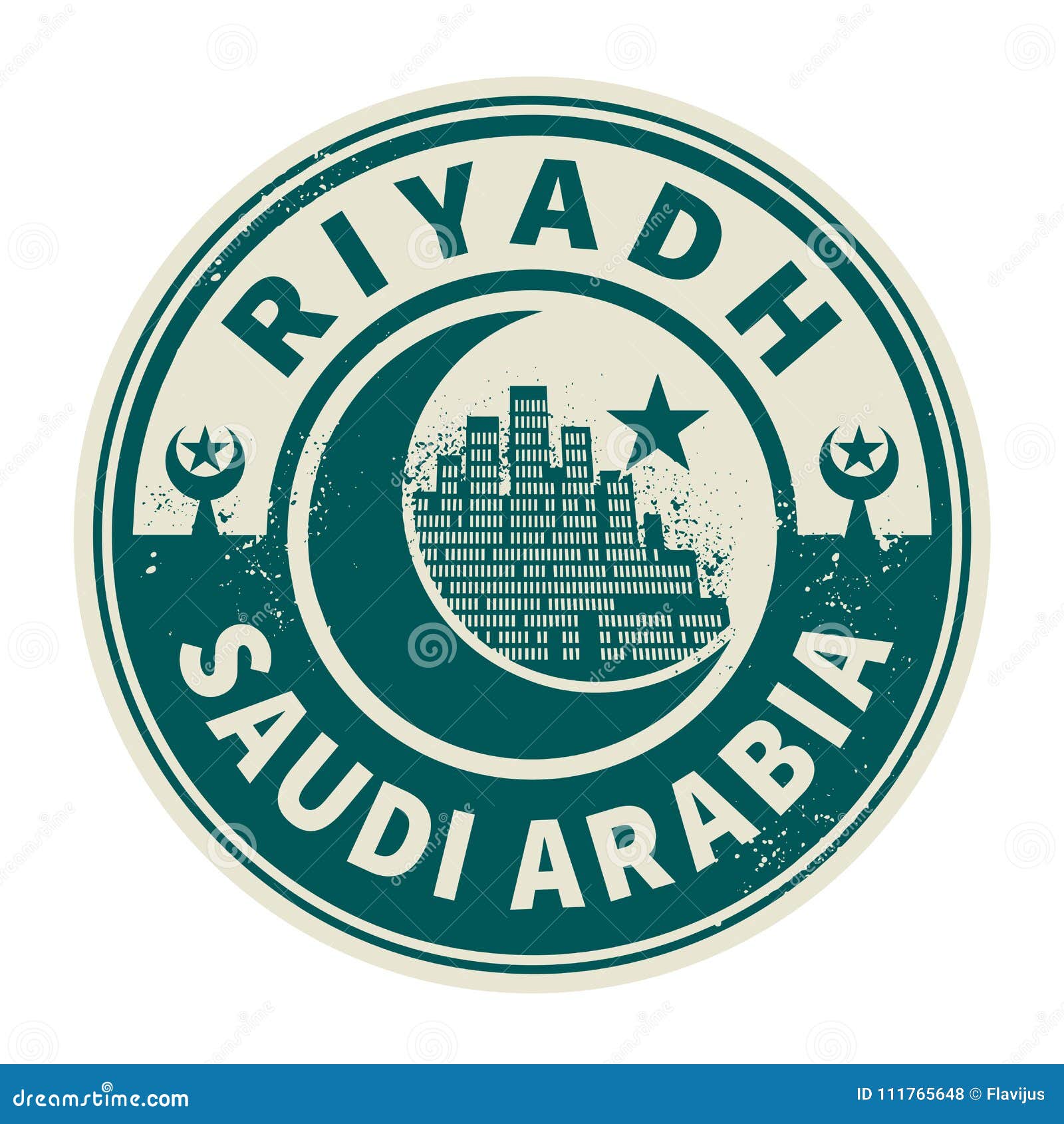 Stamp or Emblem with Text Riyadh, Saudi Arabia Inside Stock Vector ...
