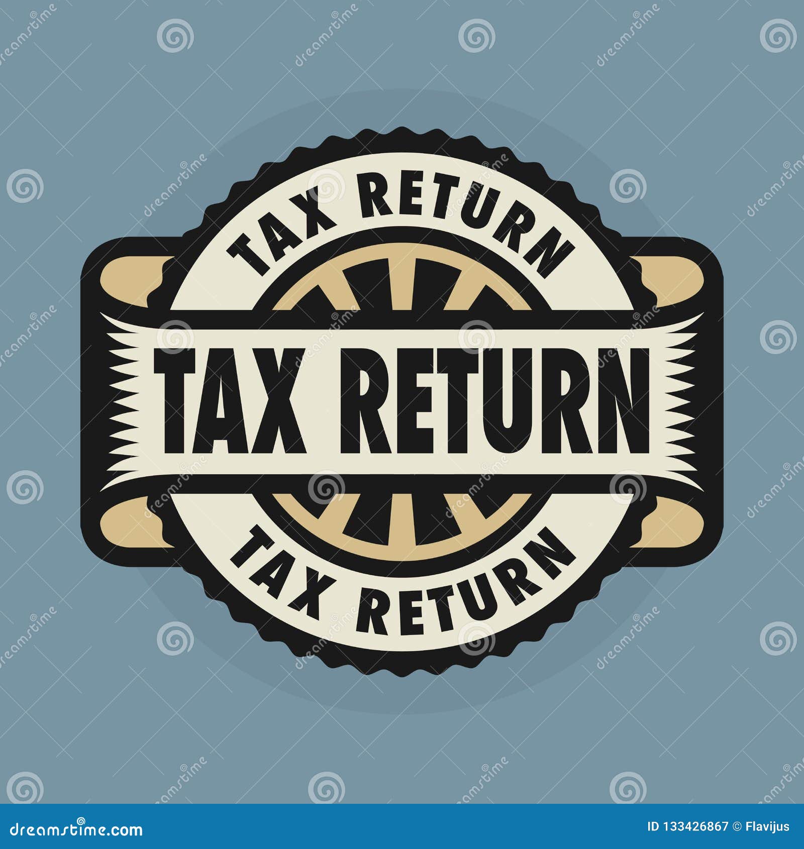Stamp or Emblem with Text Tax Return Stock Vector - Illustration of ...