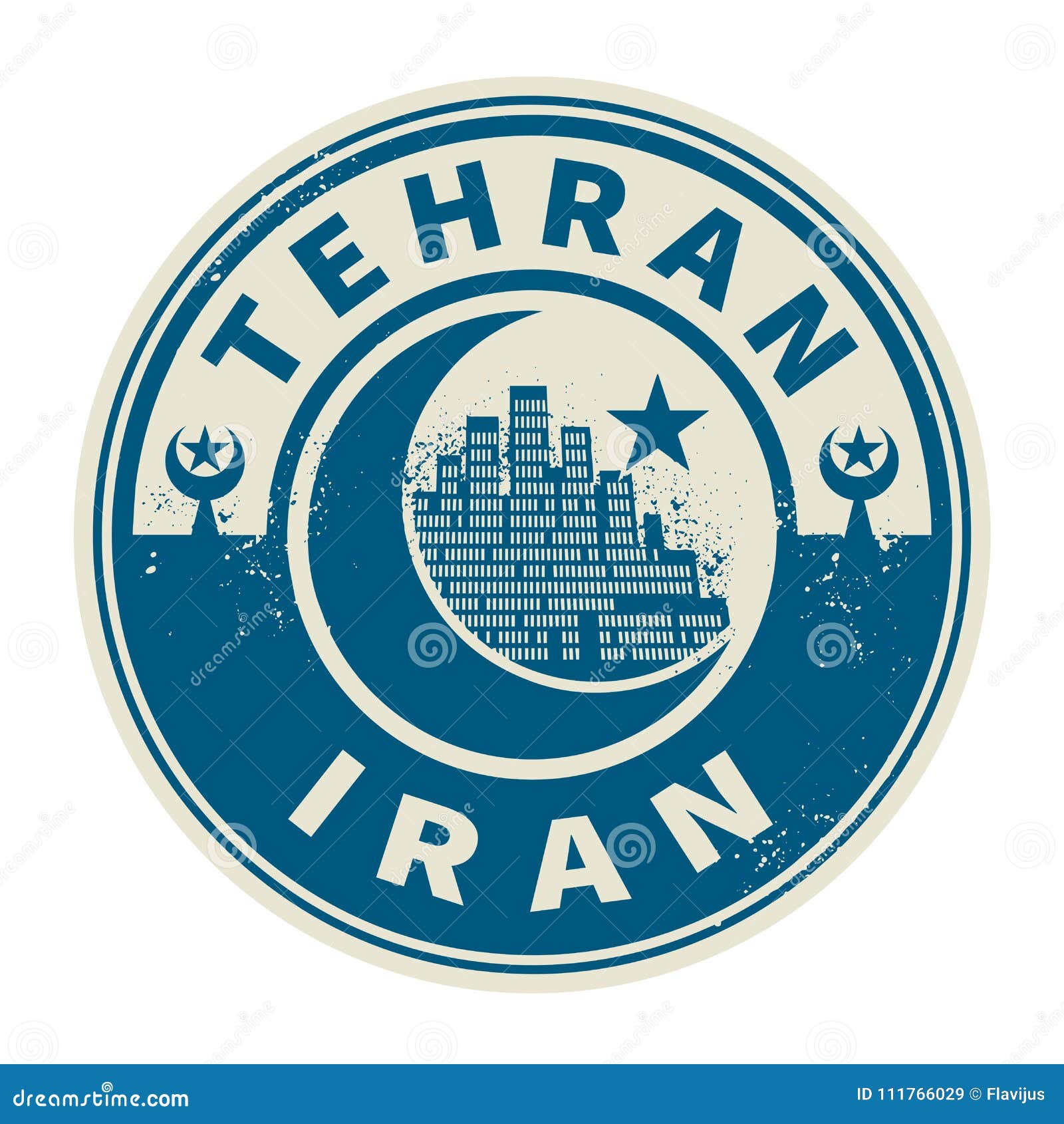 Stamp or Emblem with Text Tehran, Iran Inside Stock Vector ...