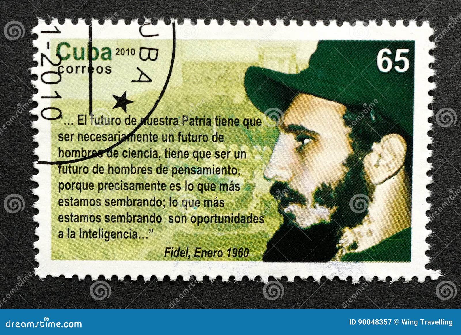 Stamp of Fidel Castro editorial photography. Image of latin - 90048357
