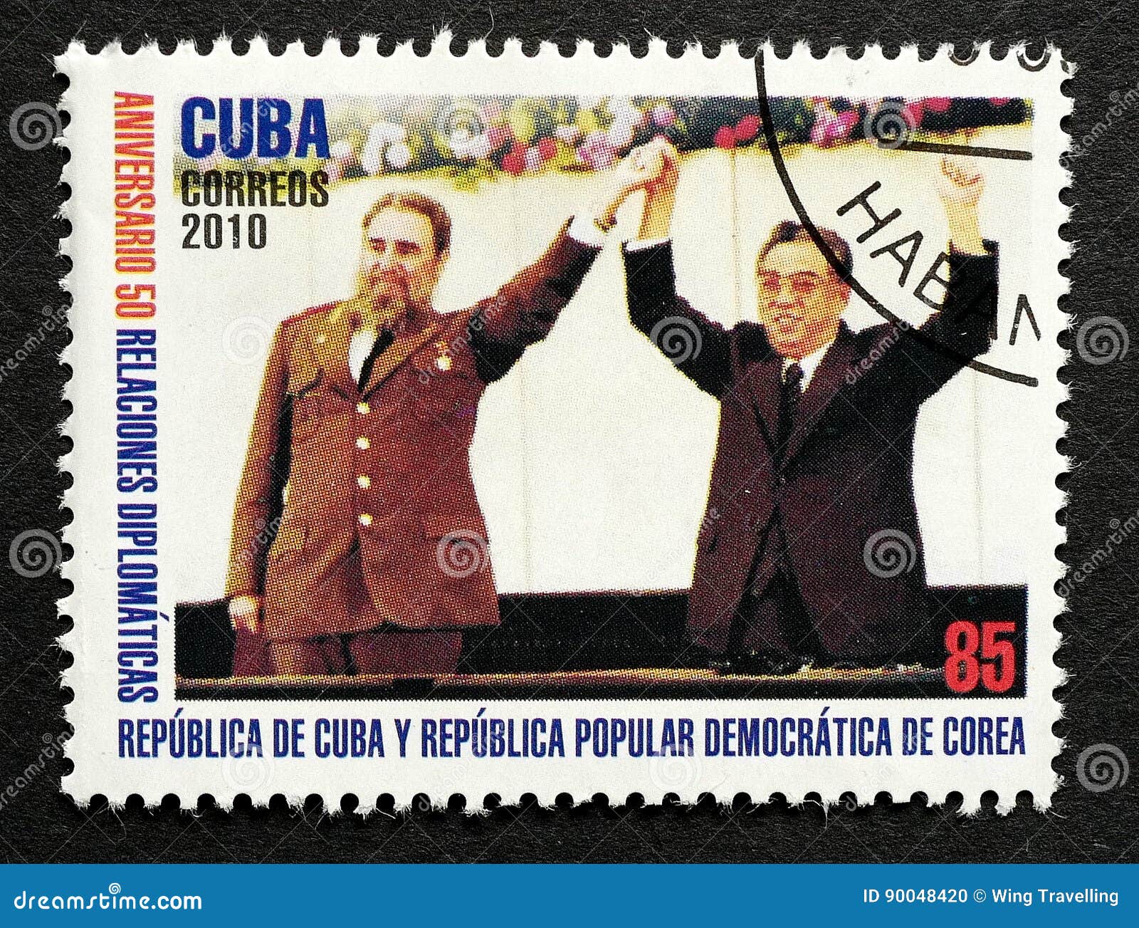 Stamp of Fidel Castro editorial image. Image of central - 90048420