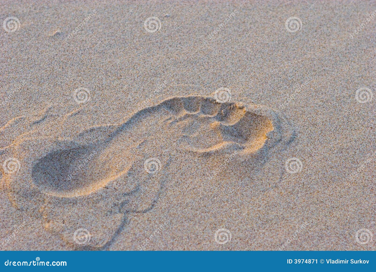 A stamp of the foot stock image. Image of sand, journey - 3974871