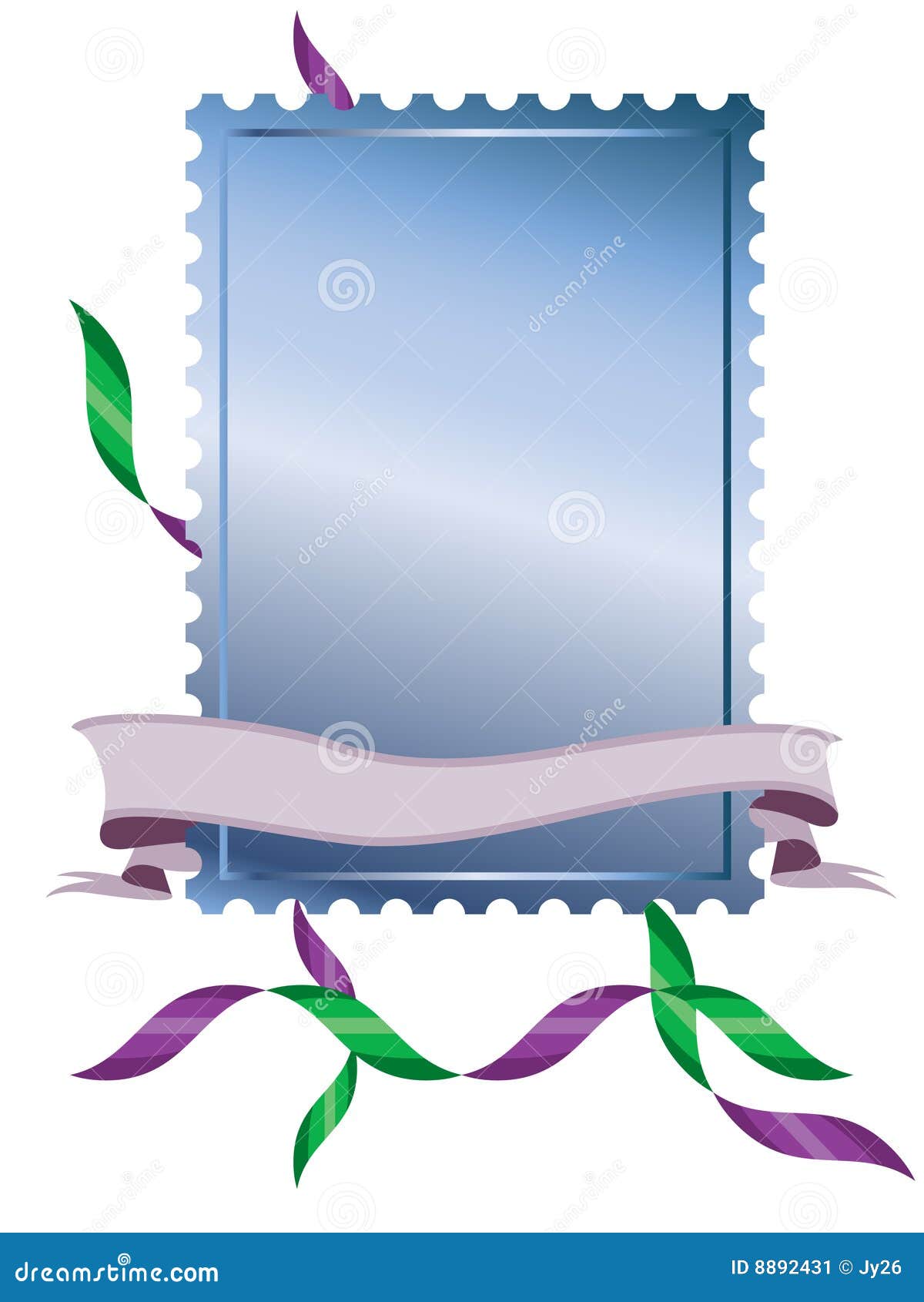 Stamp frame with banner stock vector. Illustration of frame - 8892431