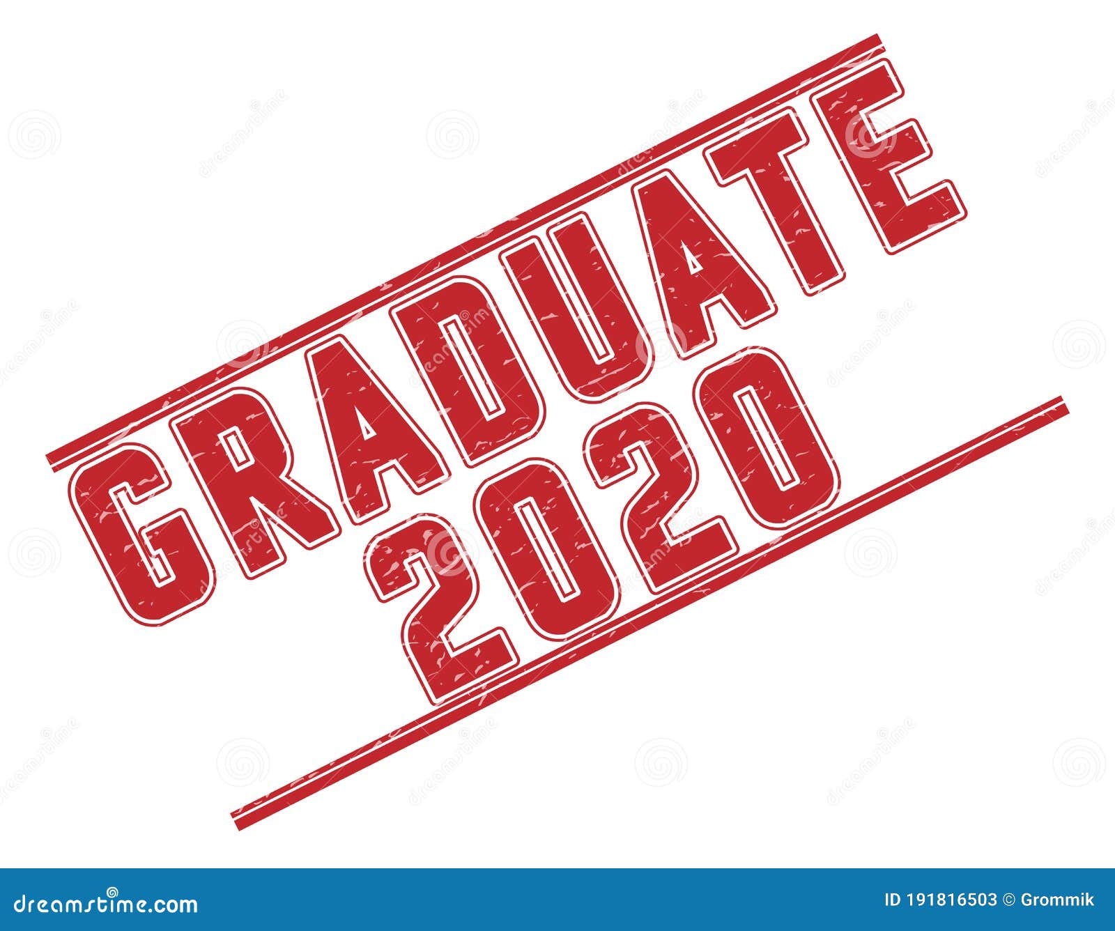 Stamp GRADUATE 2020 with Scuff on a White Background. the Grunge Style ...