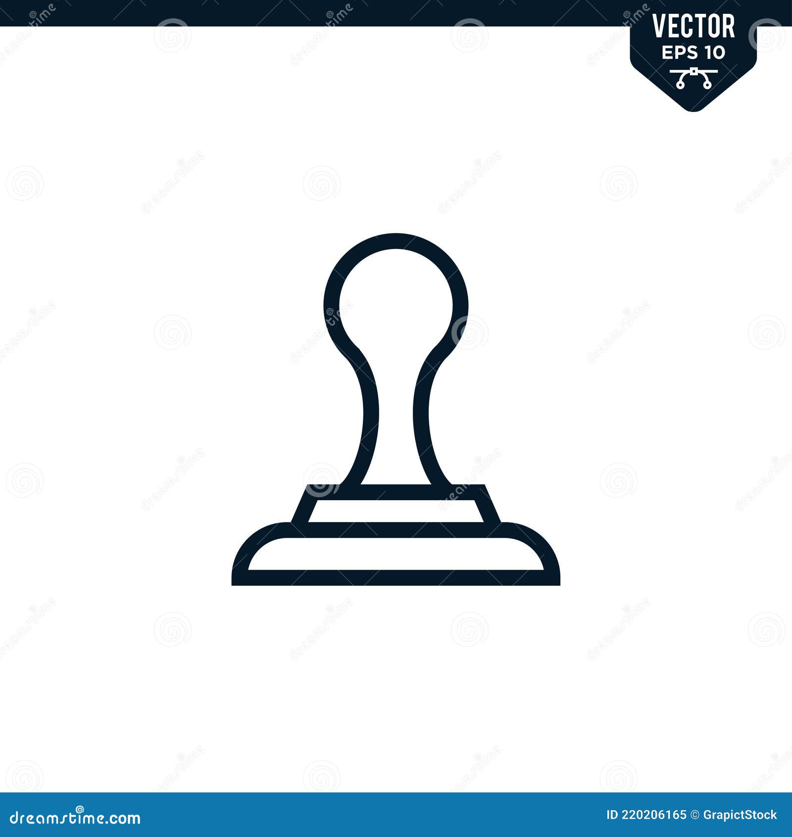 Stamp Icon Collection, Line Art Style Stock Vector - Illustration of ...