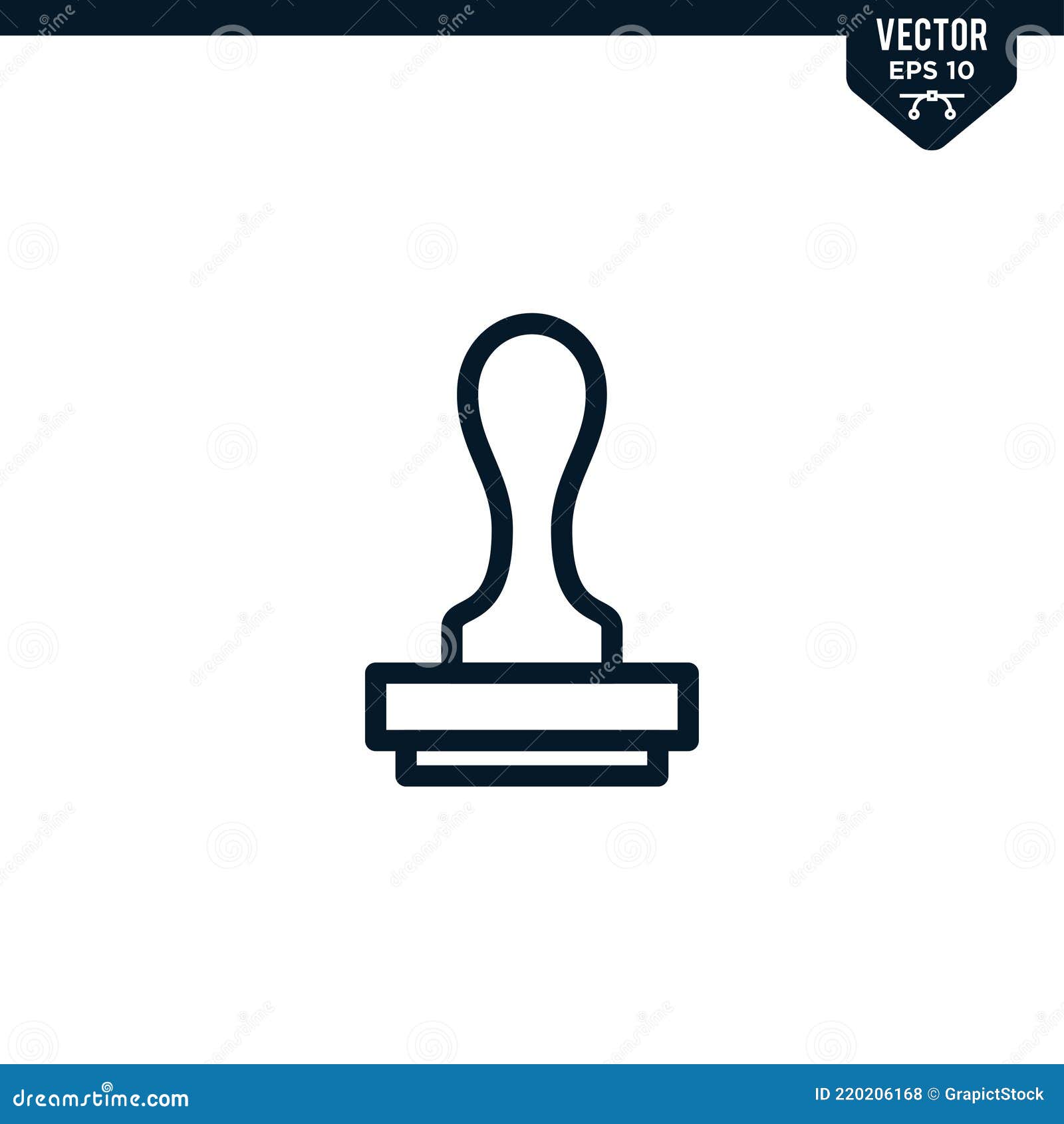 Stamp Icon Collection, Line Art Style Stock Vector - Illustration of ...