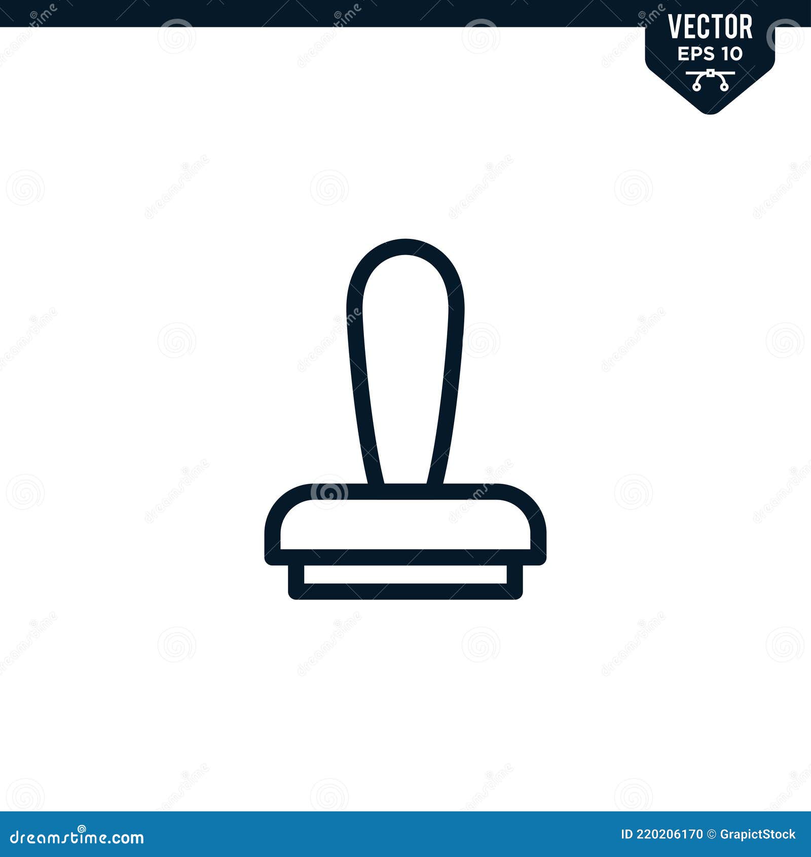 Stamp Icon Collection, Line Art Style Stock Vector - Illustration of ...