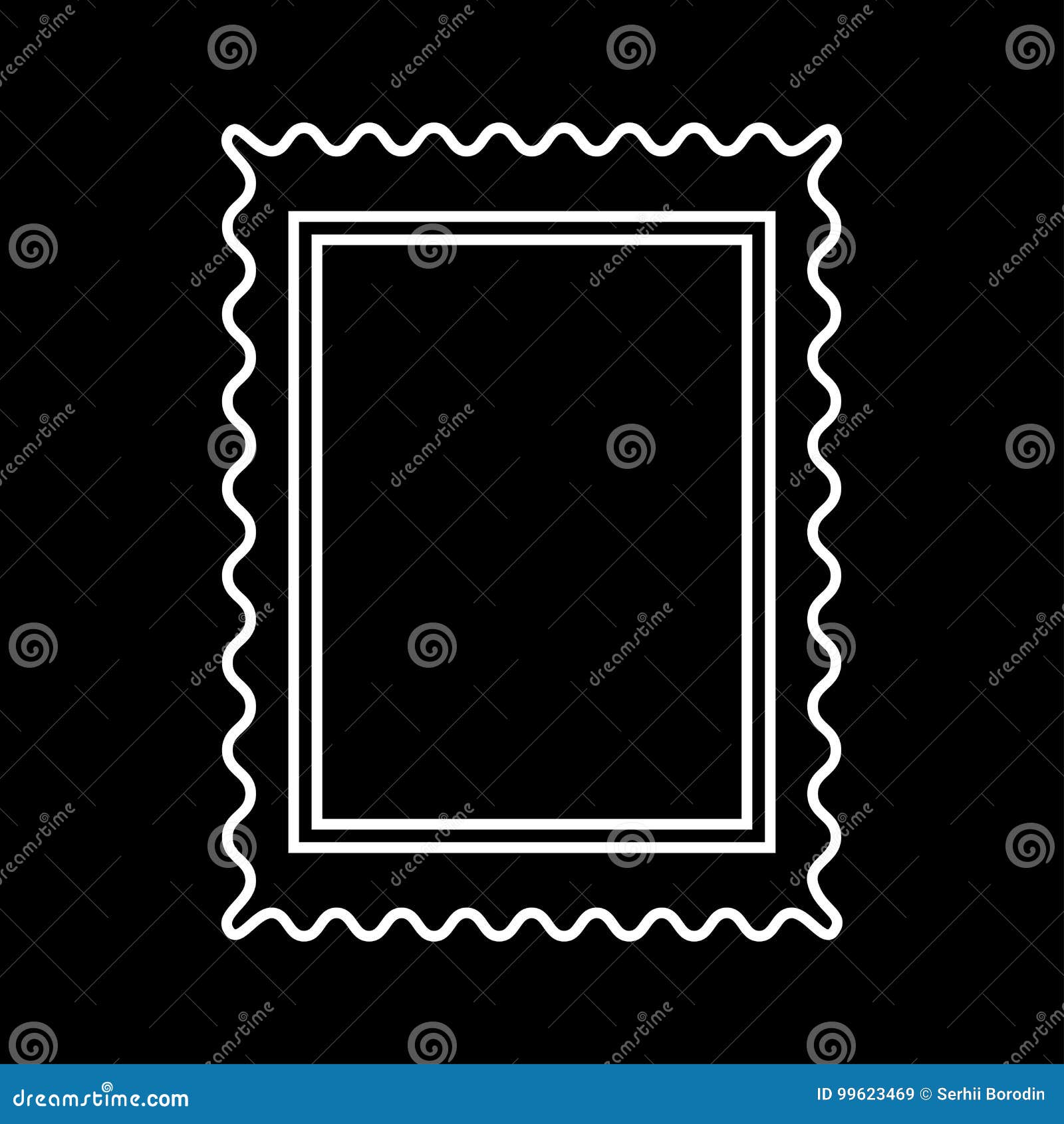 Stamp icon. stock vector. Illustration of square, poststamp - 99623469