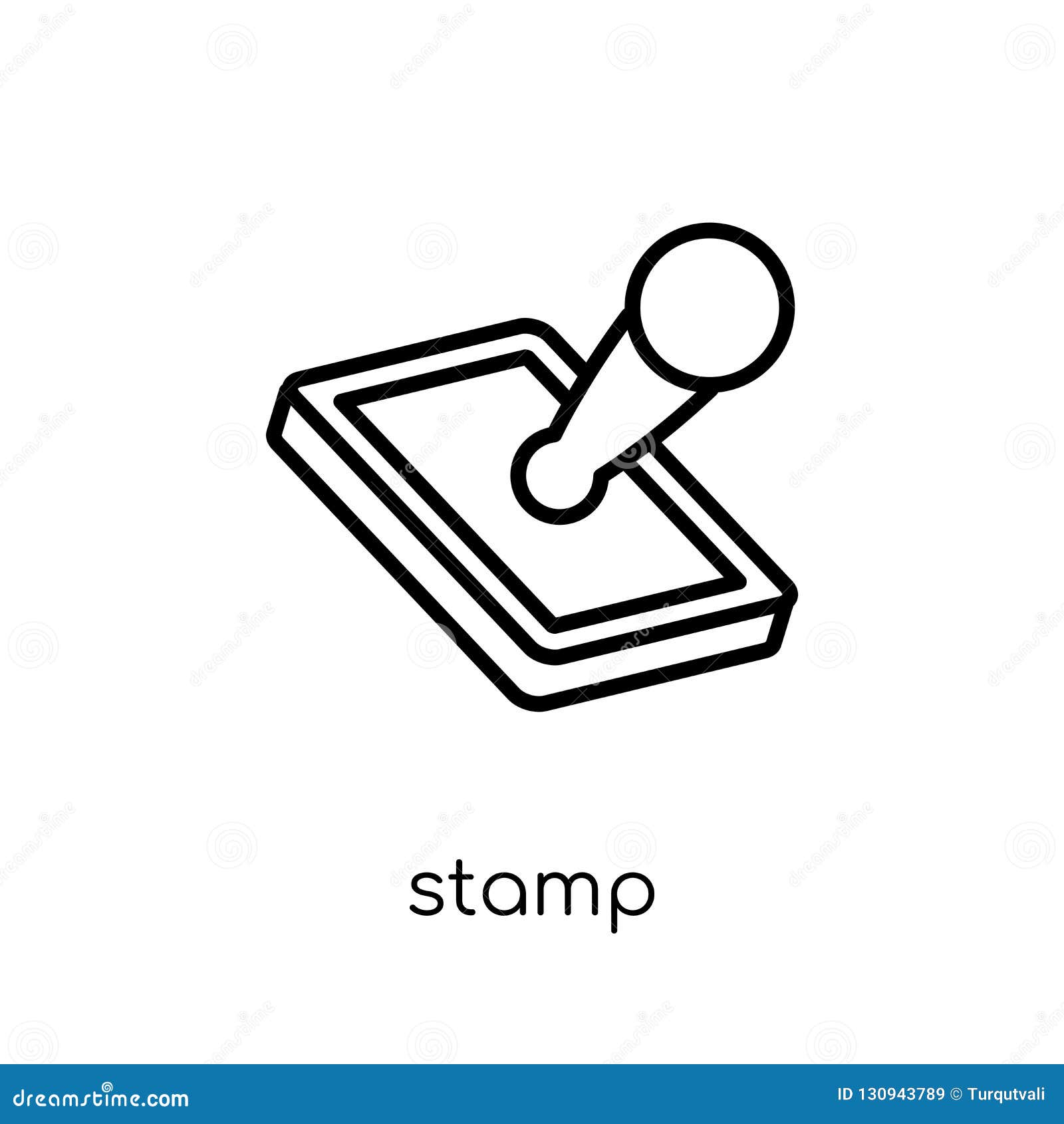 Stamp Icon. Trendy Modern Flat Linear Vector Stamp Icon on White Stock ...