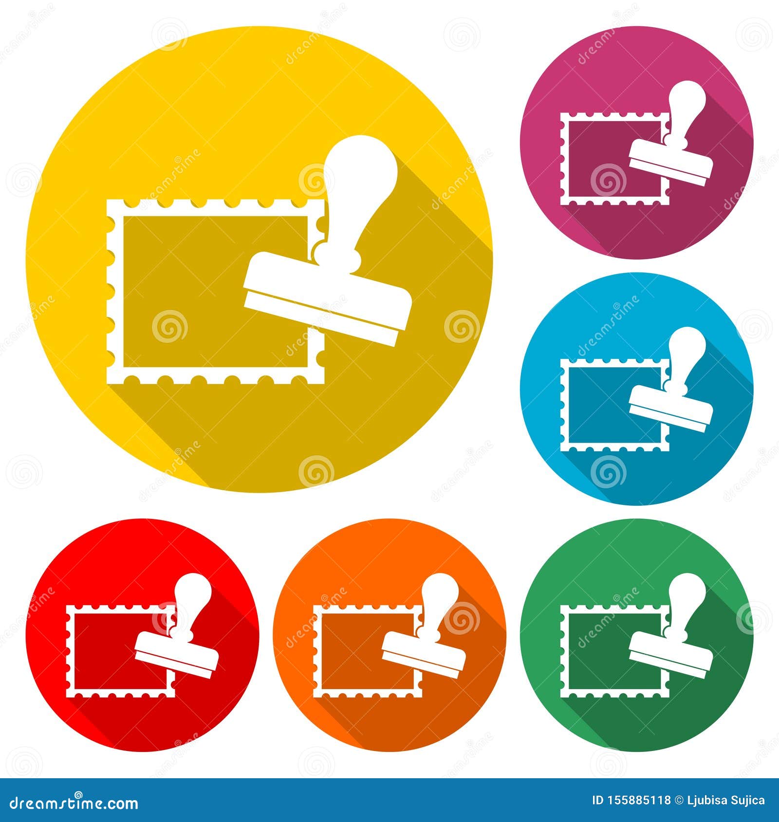 Stamp Icon Vector Illustration Stock Vector - Illustration of handle ...