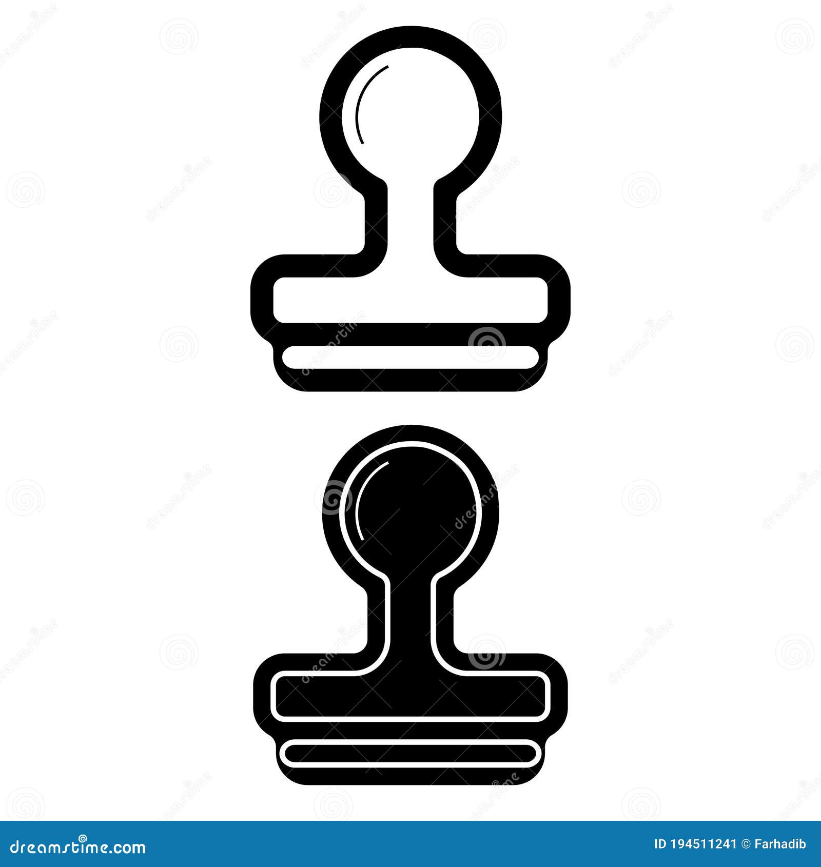 Stamp icon vector logo stock vector. Illustration of desk - 194511241