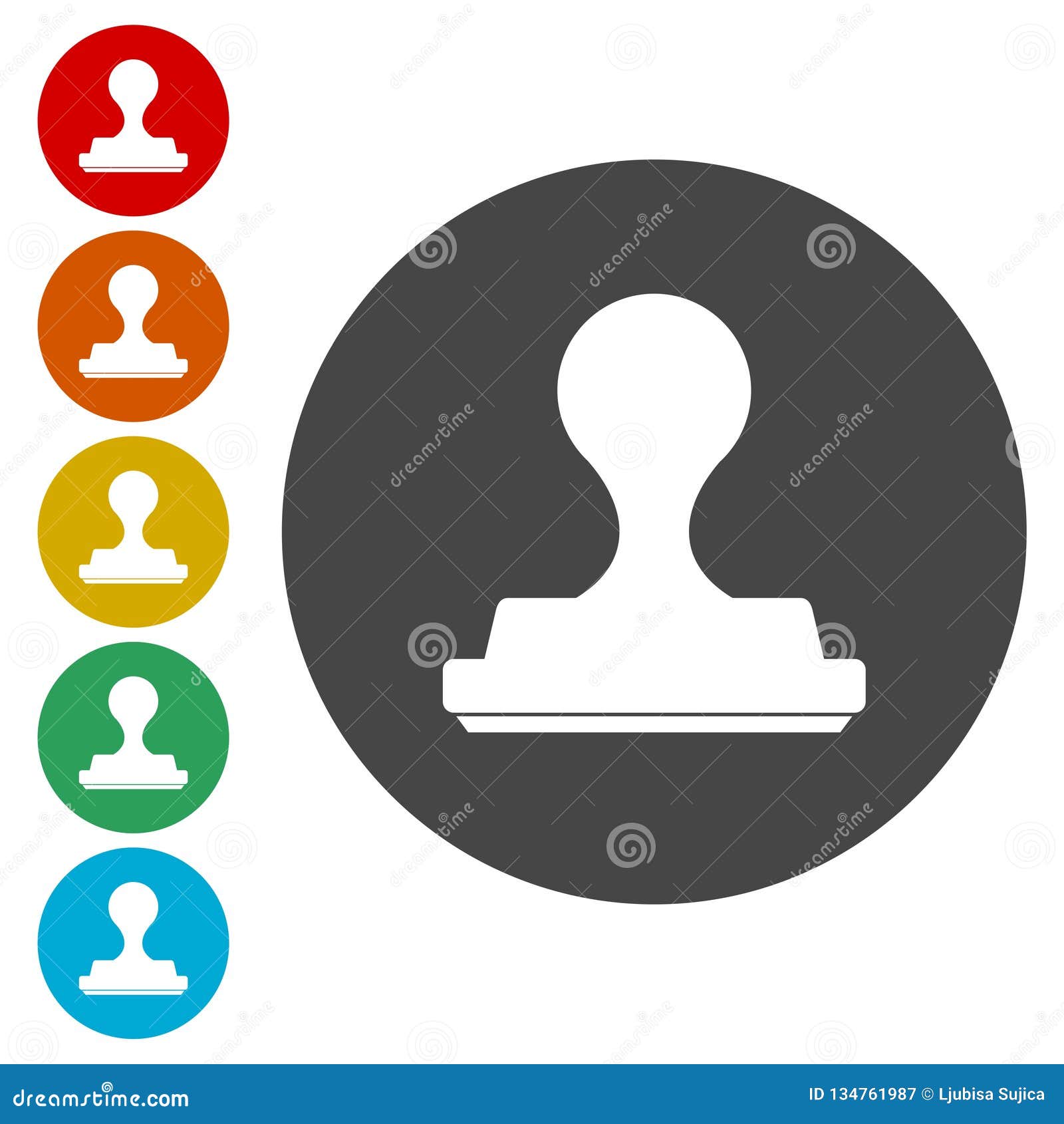 Stamp icons set stock vector. Illustration of mark, color - 134761987