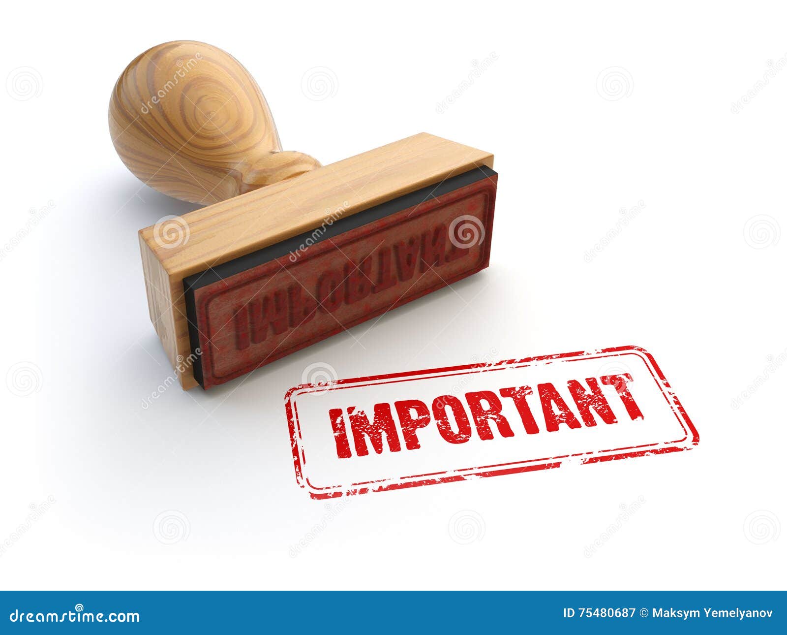 Stamp Important Isolated on White. Confidential Information Concept ...