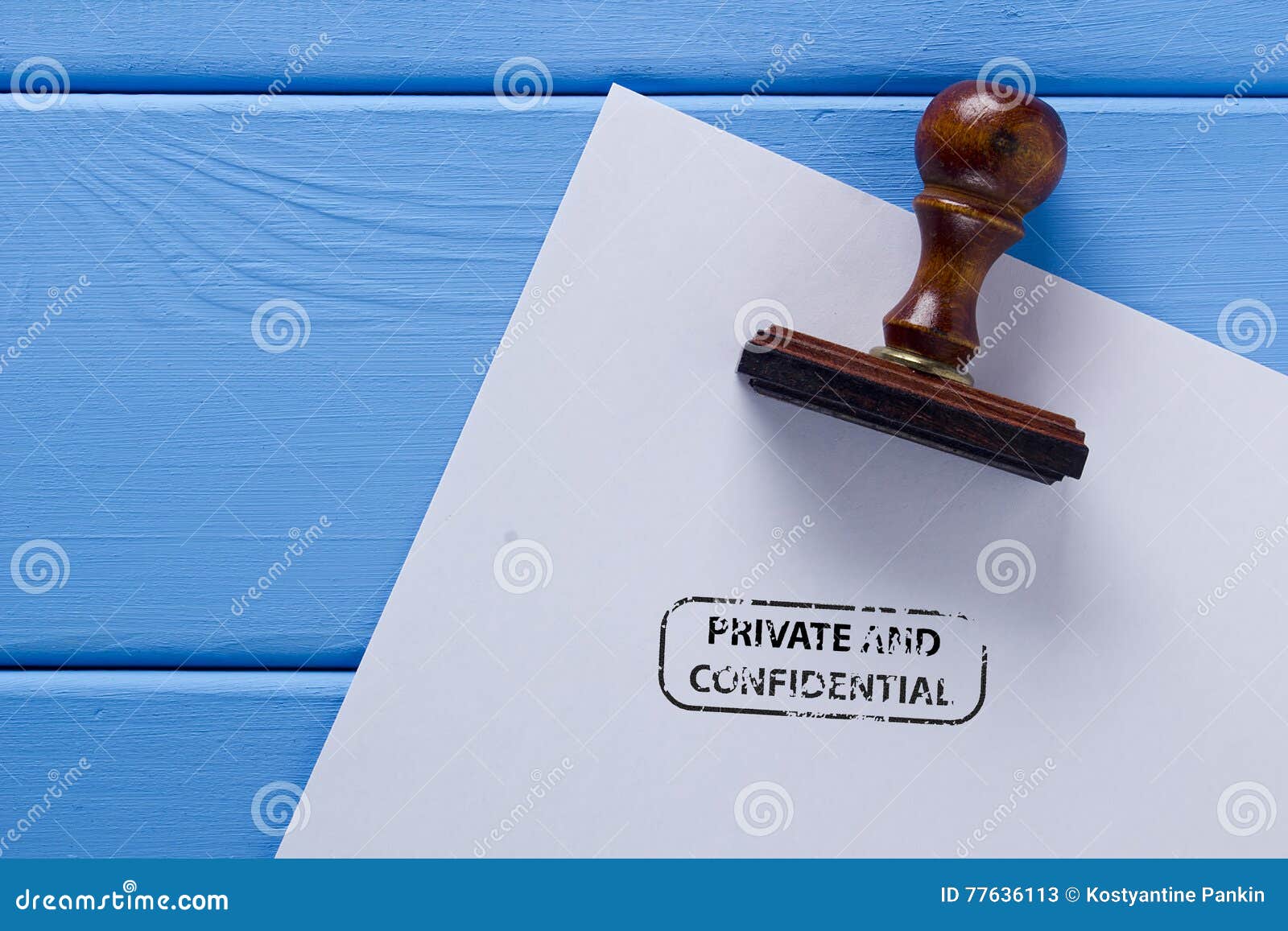 Stamp Imprint of a Private and Confidential Stock Image - Image of ...