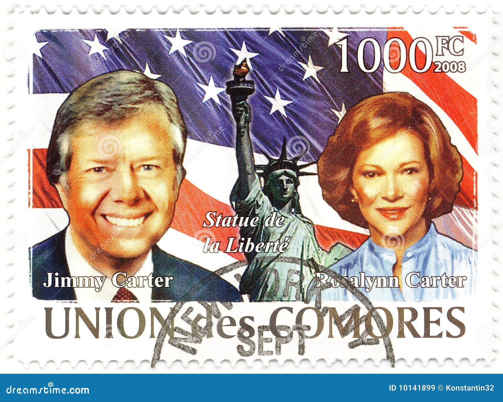 Stamp with Jimmy Carter editorial stock image. Image of commemorative ...