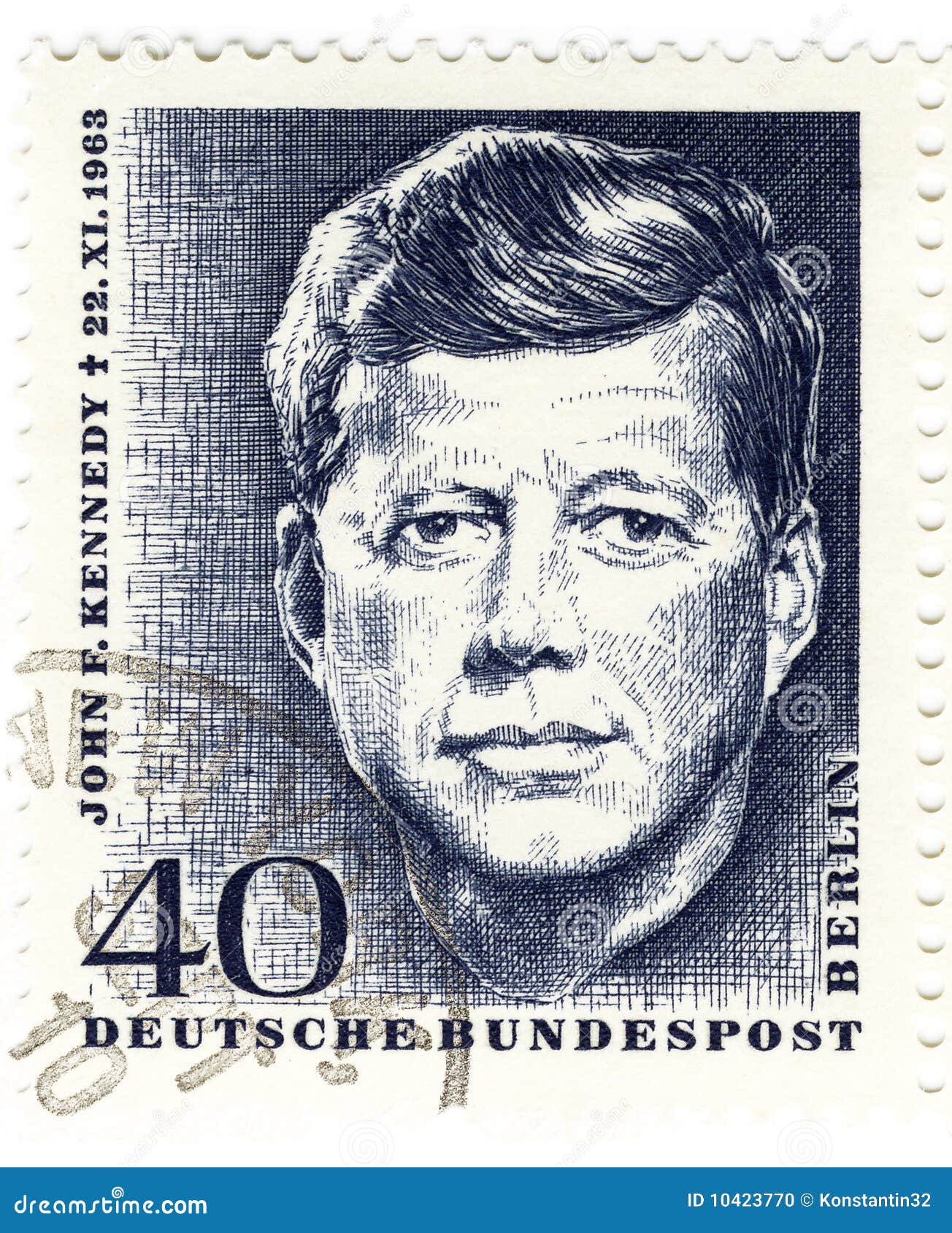 Stamp with John Fitzgerald Kennedy Editorial Image - Image of famous ...