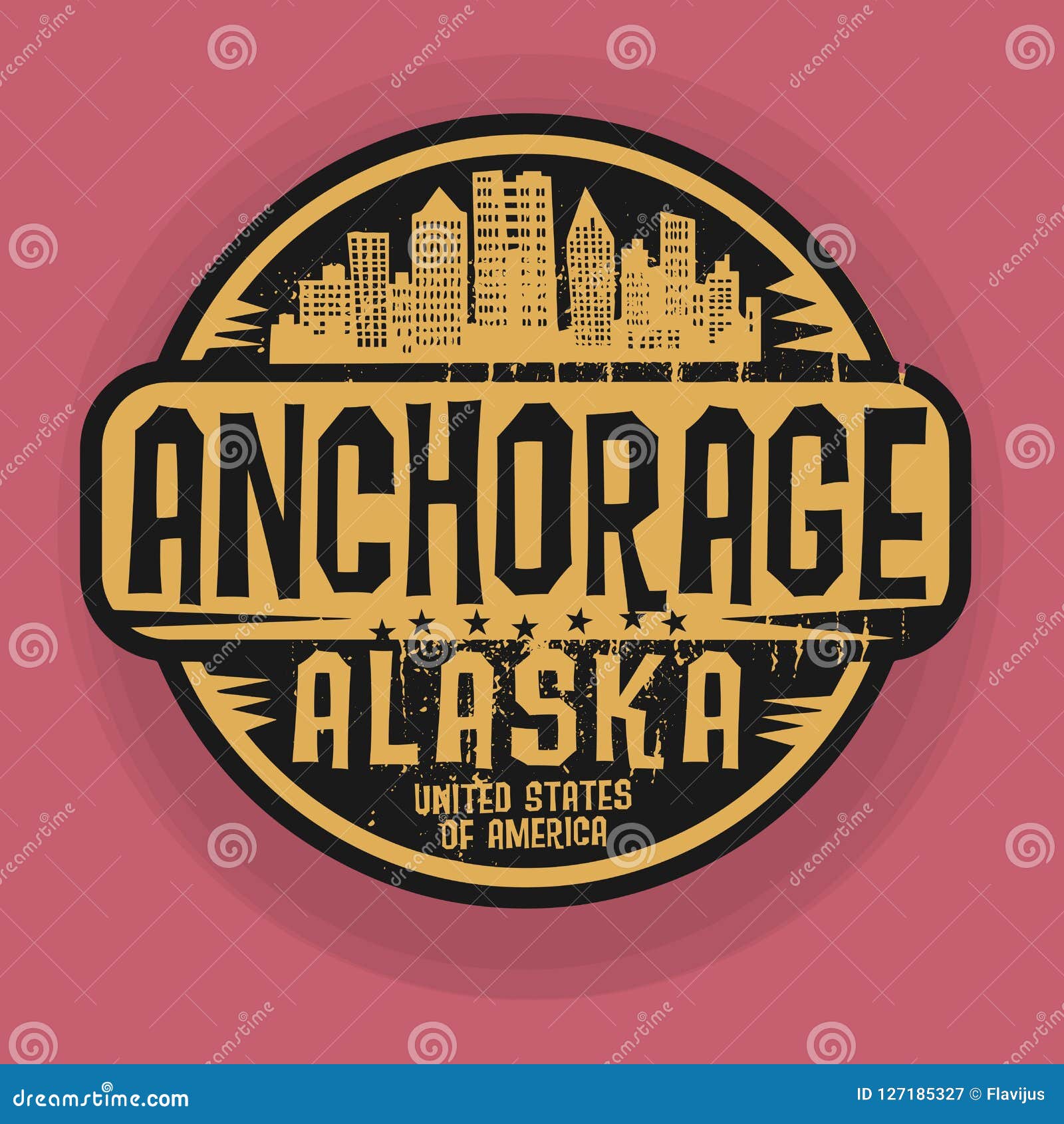 Anchorage Alaska City Skyline Silhouette Vector Illustration ... Anchorage Alaska City Skyline Silhouette Vector Illustration ...