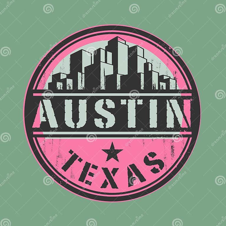Stamp or Label with Name of Austin, Texas Stock Vector - Illustration ...