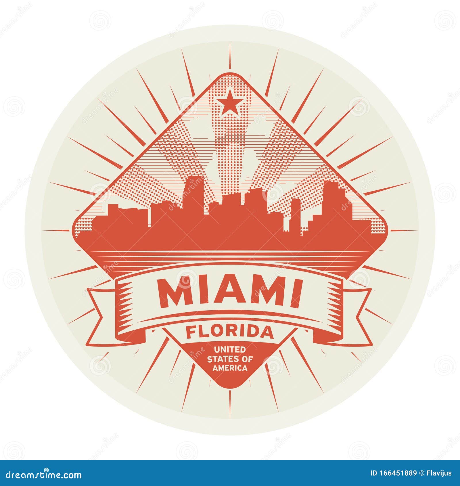Stamp or Label with Name of Miami, Florida Stock Vector - Illustration ...