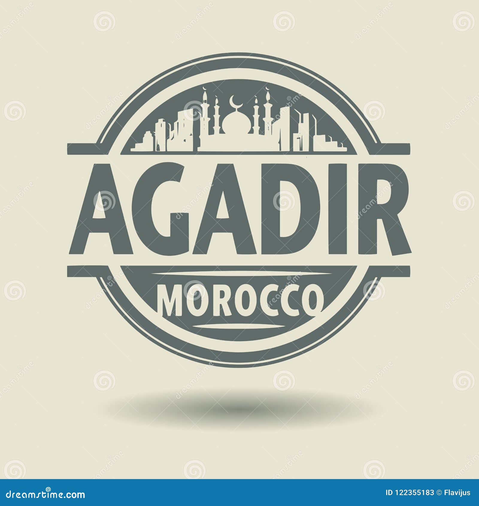 Agadir In The Morocco Emblem. The Design Features A Geometric Style ...
