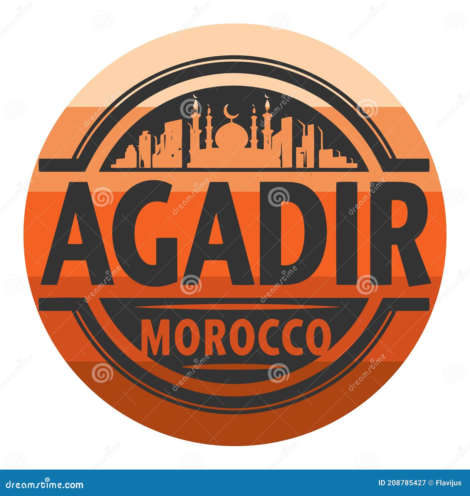 Agadir In The Morocco Emblem. The Design Features A Geometric Style ...