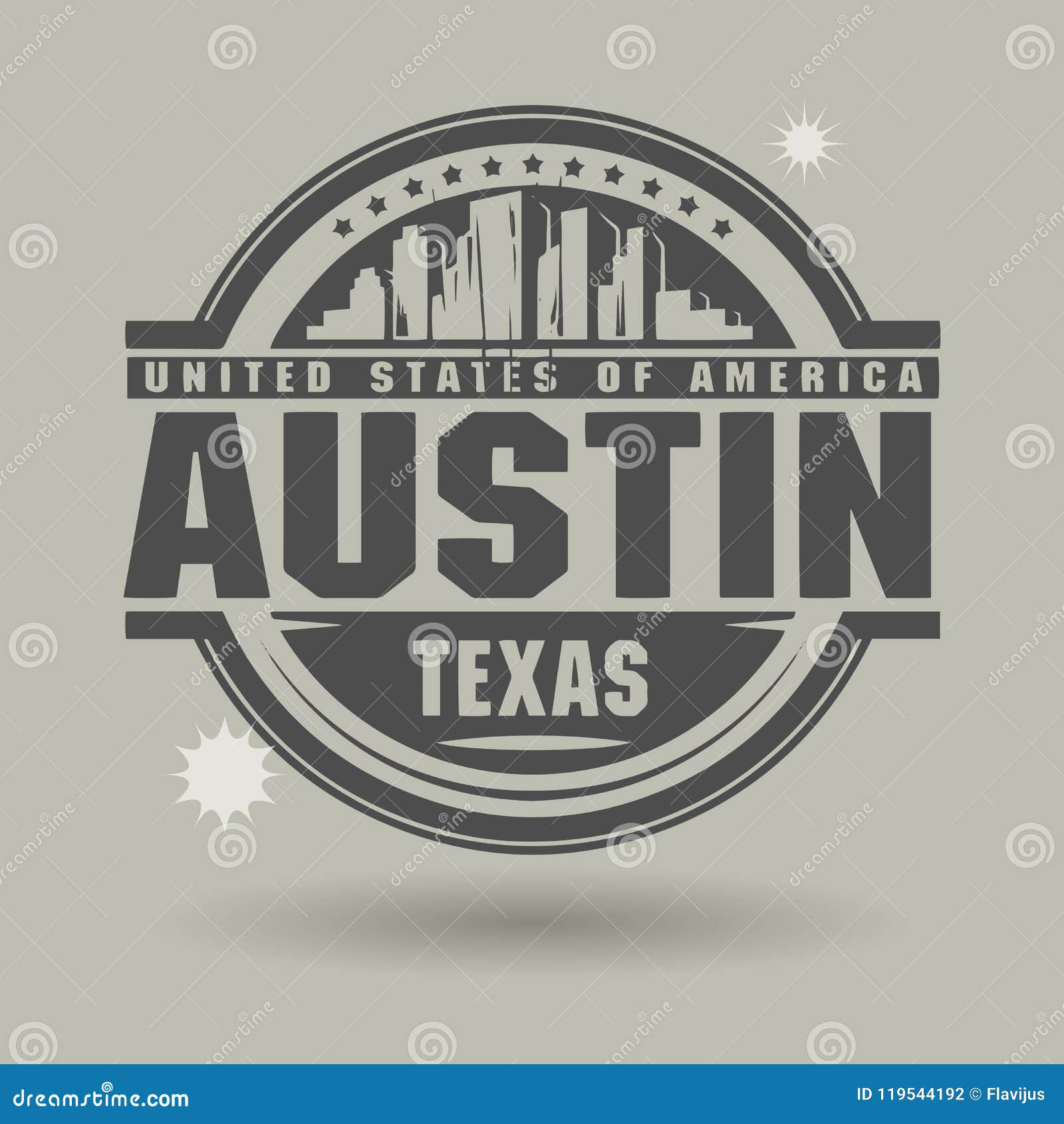 Stamp or Label with Text Austin, Texas Inside Stock Vector ...