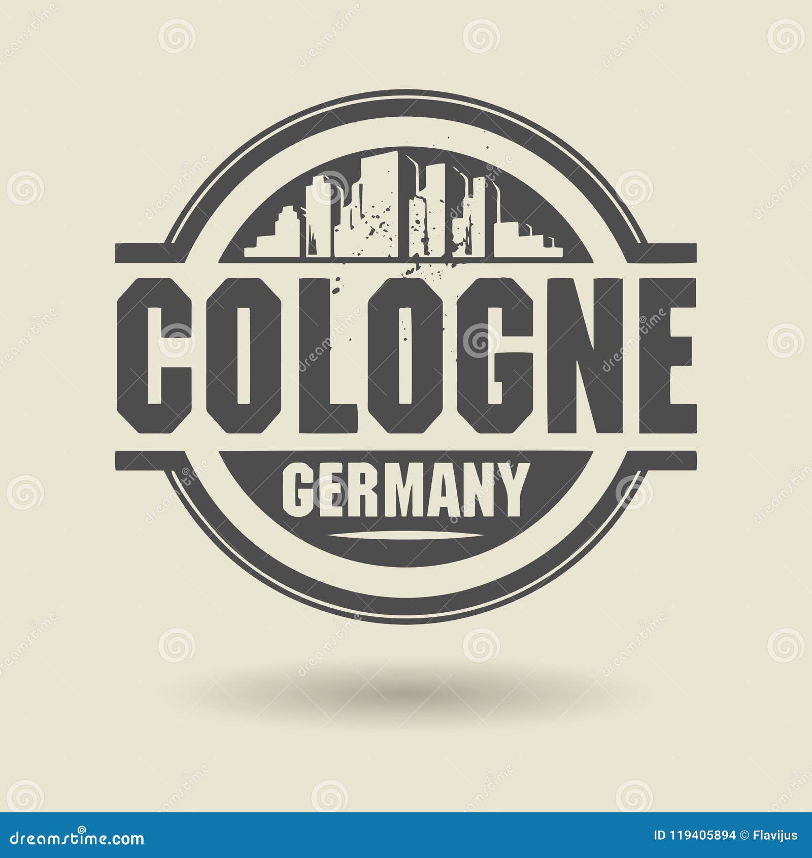 Stamp or Label with Text Cologne, Germany Inside Stock Vector ...