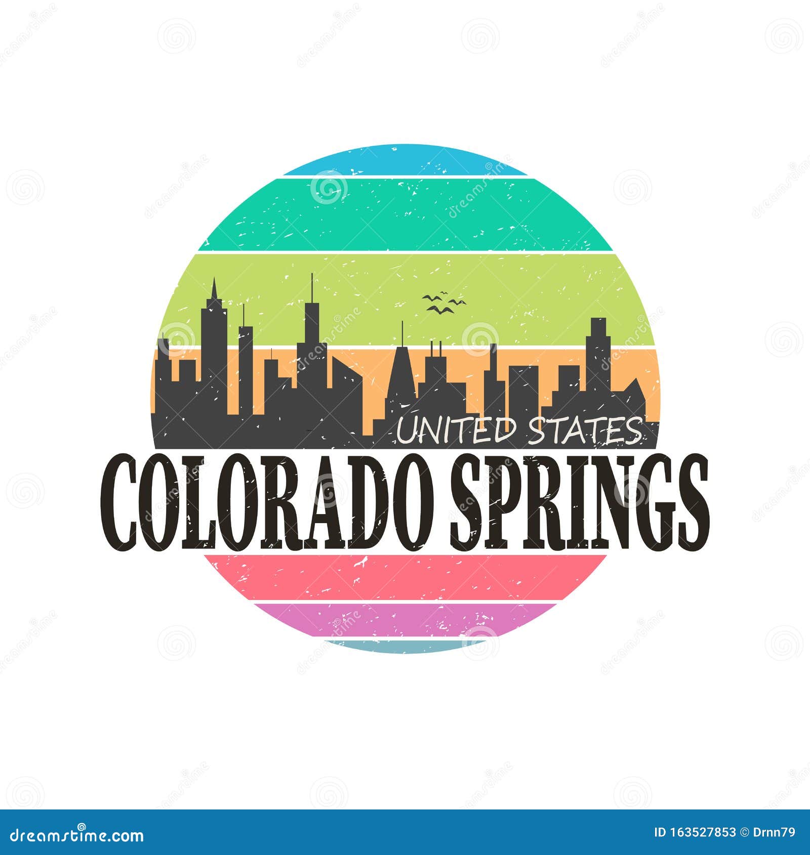 Stamp or Label with Text Colorado Springs, Colorado Inside, Vector ...