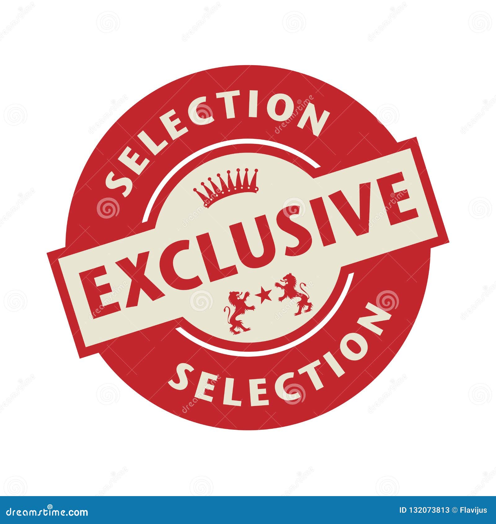 Stamp or Label with the Text Exclusive Selection Stock Vector ...