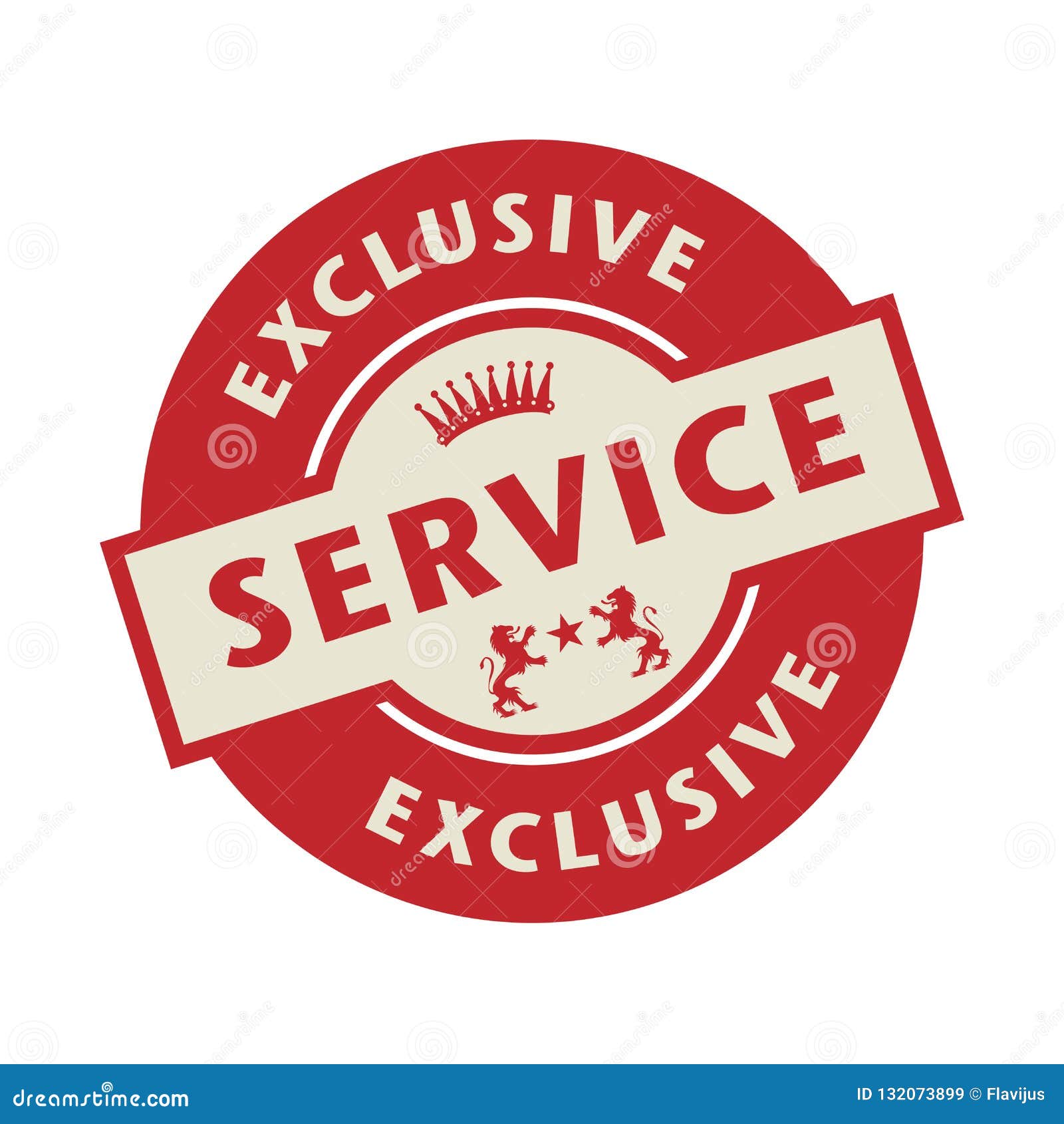 Stamp or Label with the Text Exclusive Service Stock Vector ...