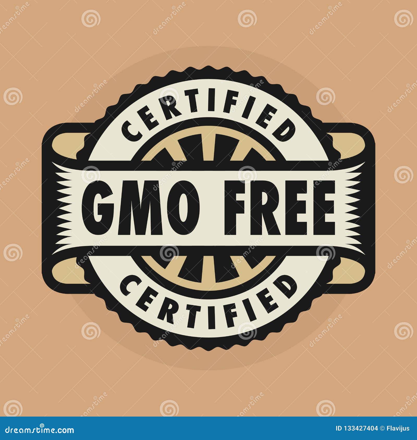 Stamp or Label with the Text GMO Free, Certified Stock Vector ...