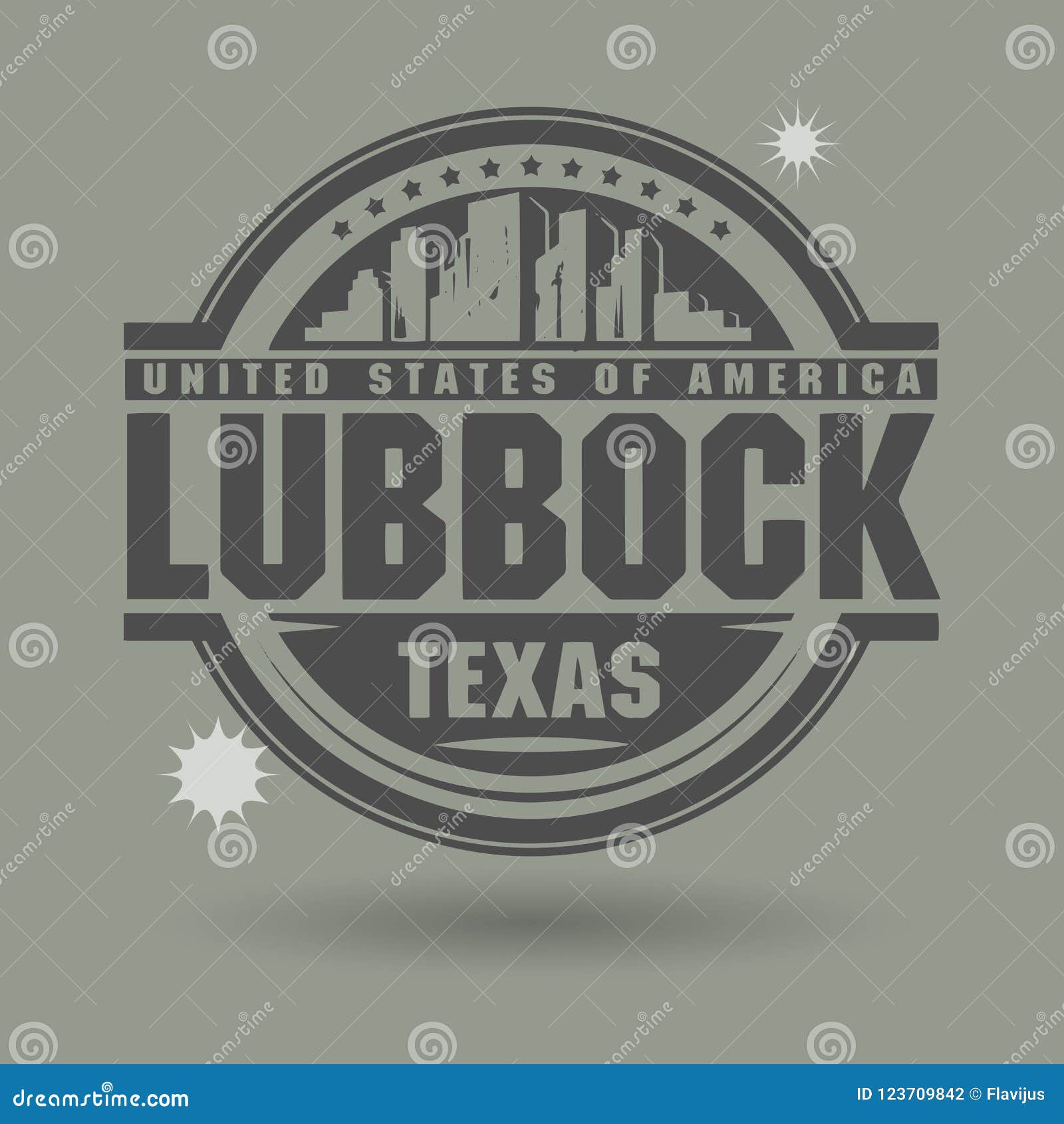 Stamp or Label with Text Lubbock, Texas Inside Stock Vector ...