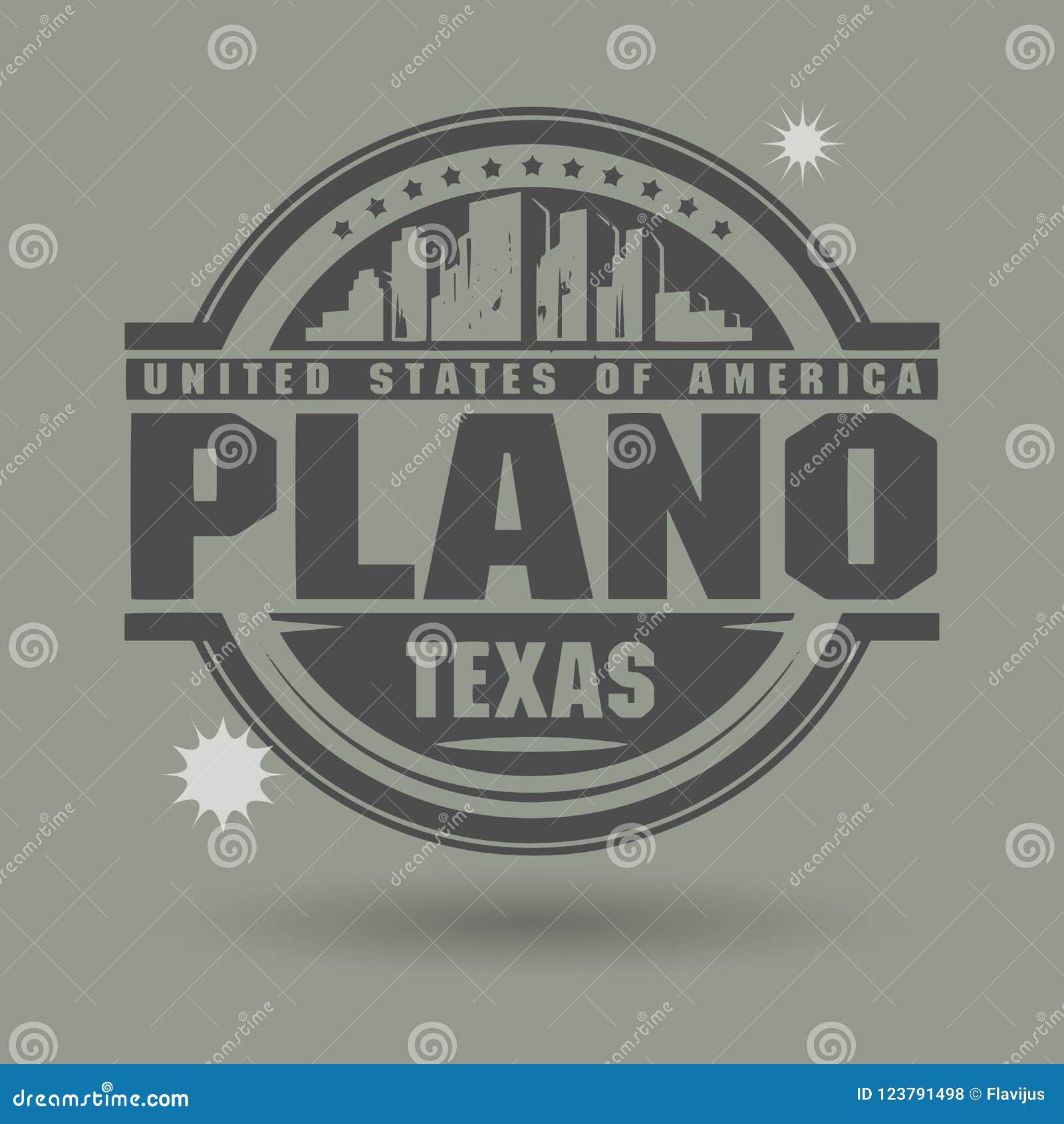 Plano, Texas, Two Logo Artworks Vector Illustration | CartoonDealer.com ...