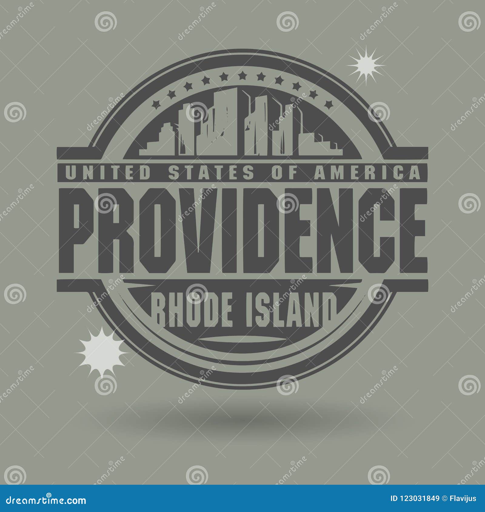 Stamp or Label with Text Providence, Rhode Island Inside Stock Vector ...