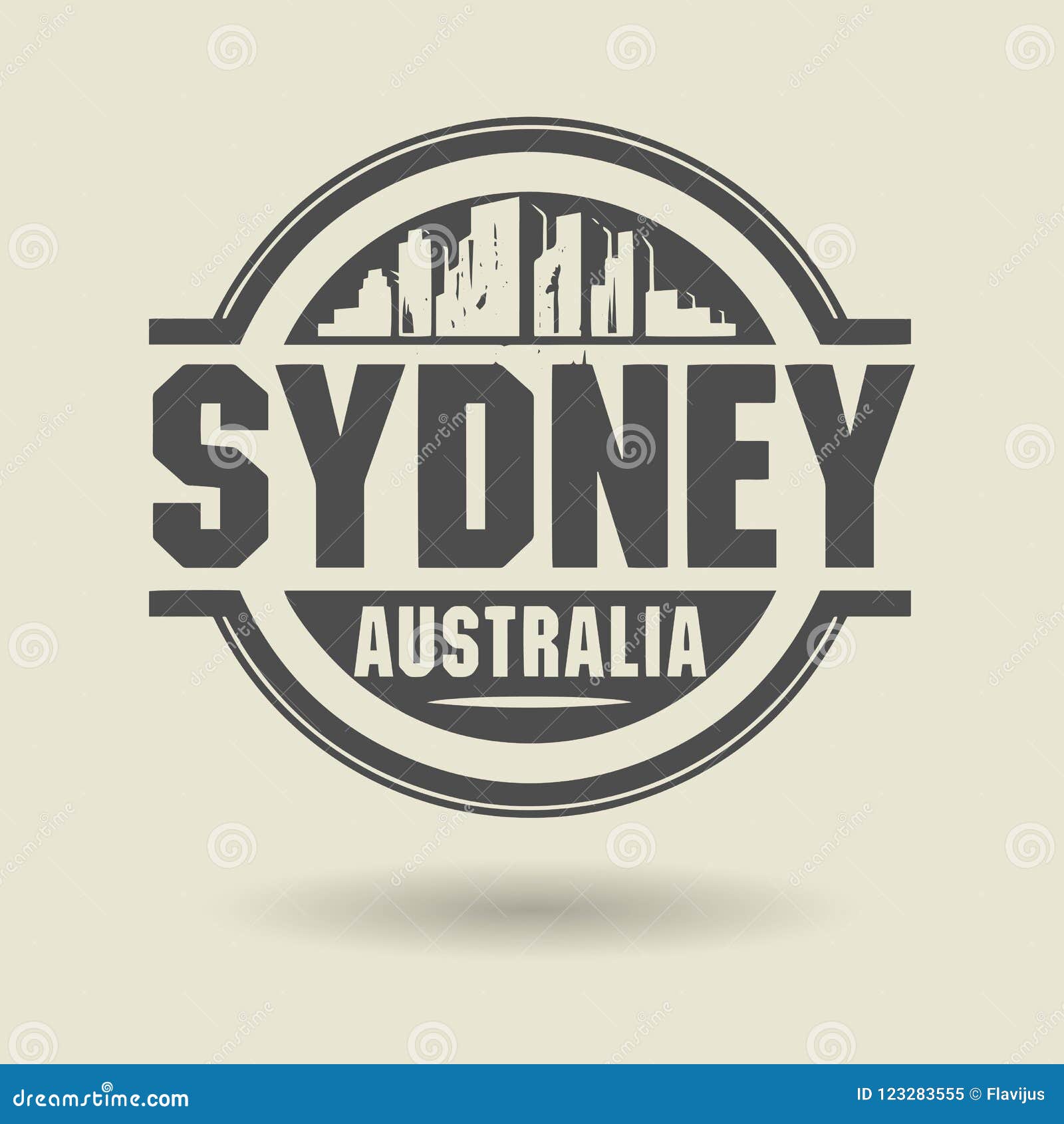 Stamp or Label with Text Sydney, Australia Inside Stock Vector ...