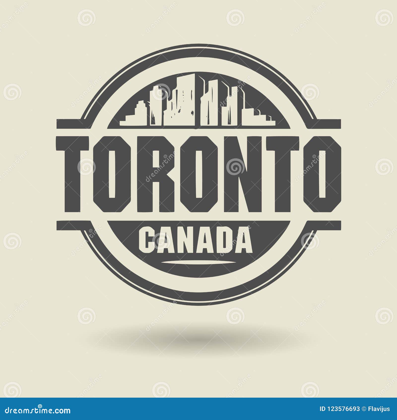 Stamp or Label with Text Toronto, Canada Inside Stock Vector ...