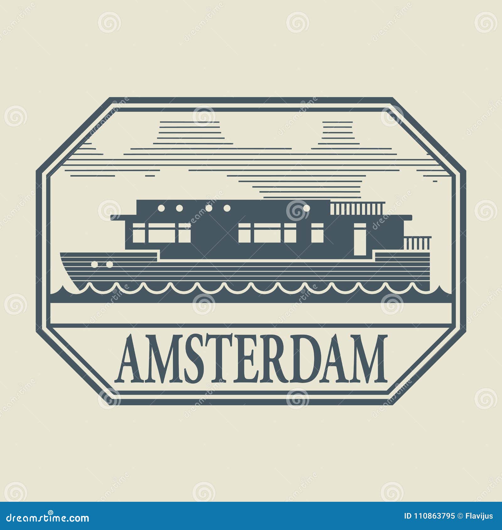 Stamp or Label with Word Amsterdam Inside Stock Vector - Illustration ...