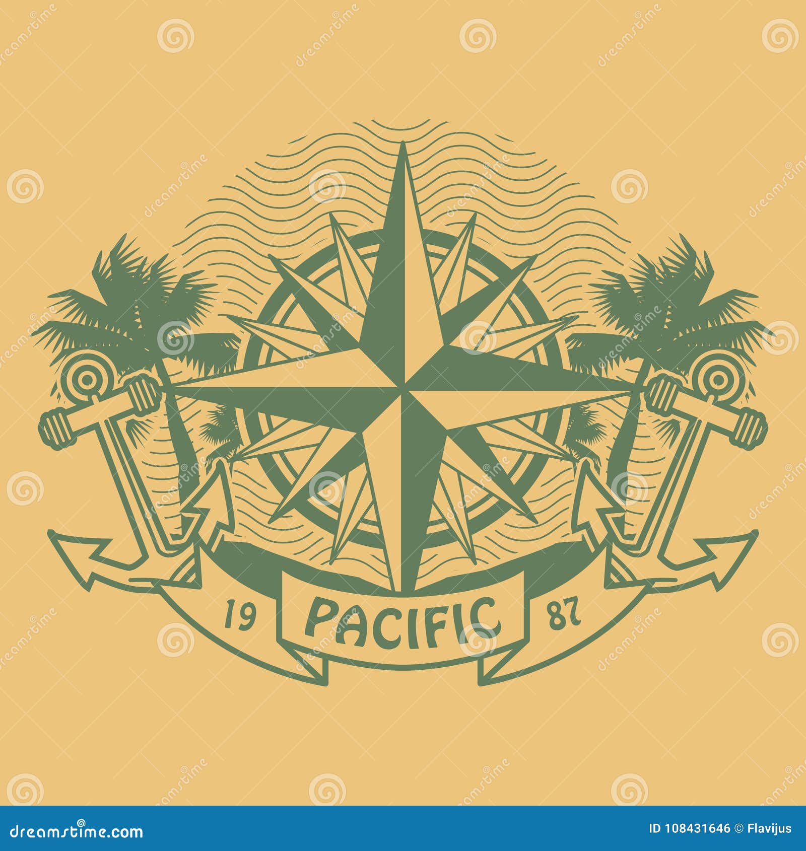 Stamp or Label with the Word Pacific Stock Vector - Illustration of ...