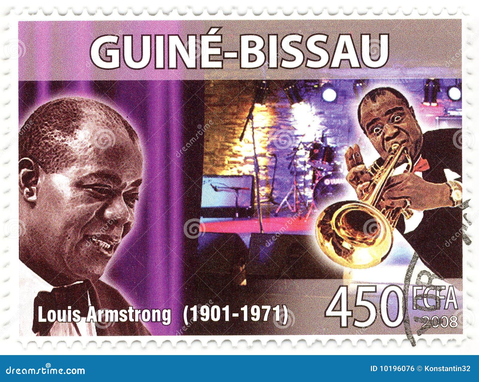 Stamp with Louis Armstrong editorial photo. Image of louis - 10196076