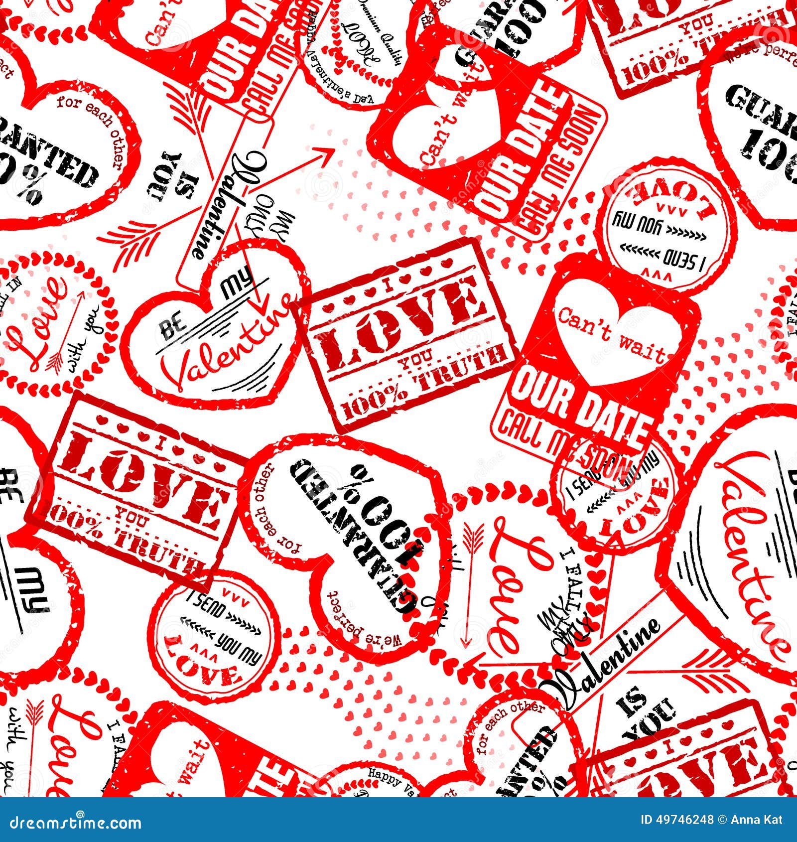 Stamp Love Set3 stock vector. Illustration of fabric - 49746248