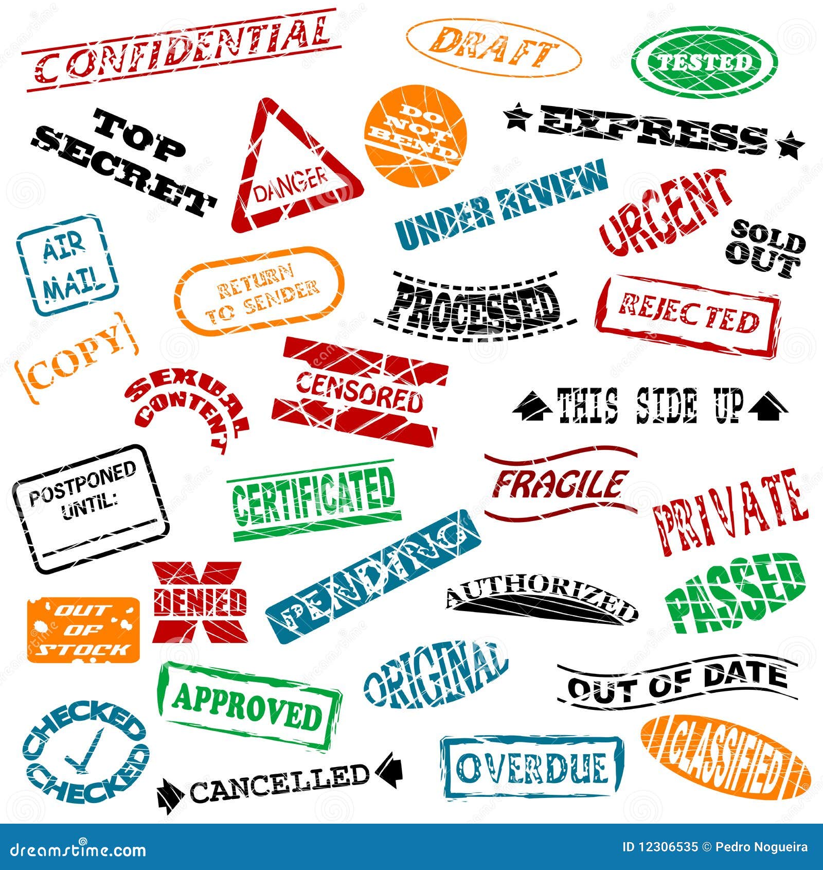 Stamp Marks Set Royalty Free Stock Photo - Image: 12306535