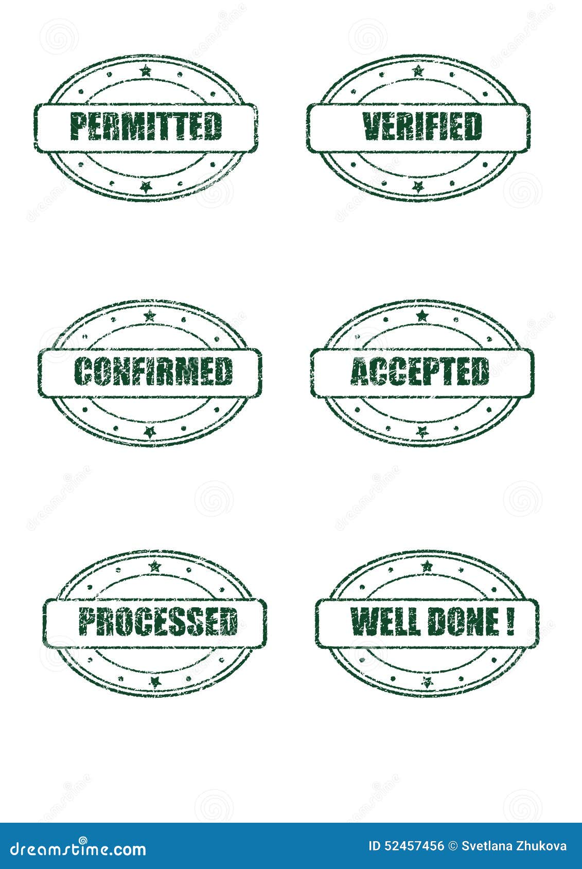 Stamp marks stock vector. Illustration of accepted, oval - 52457456