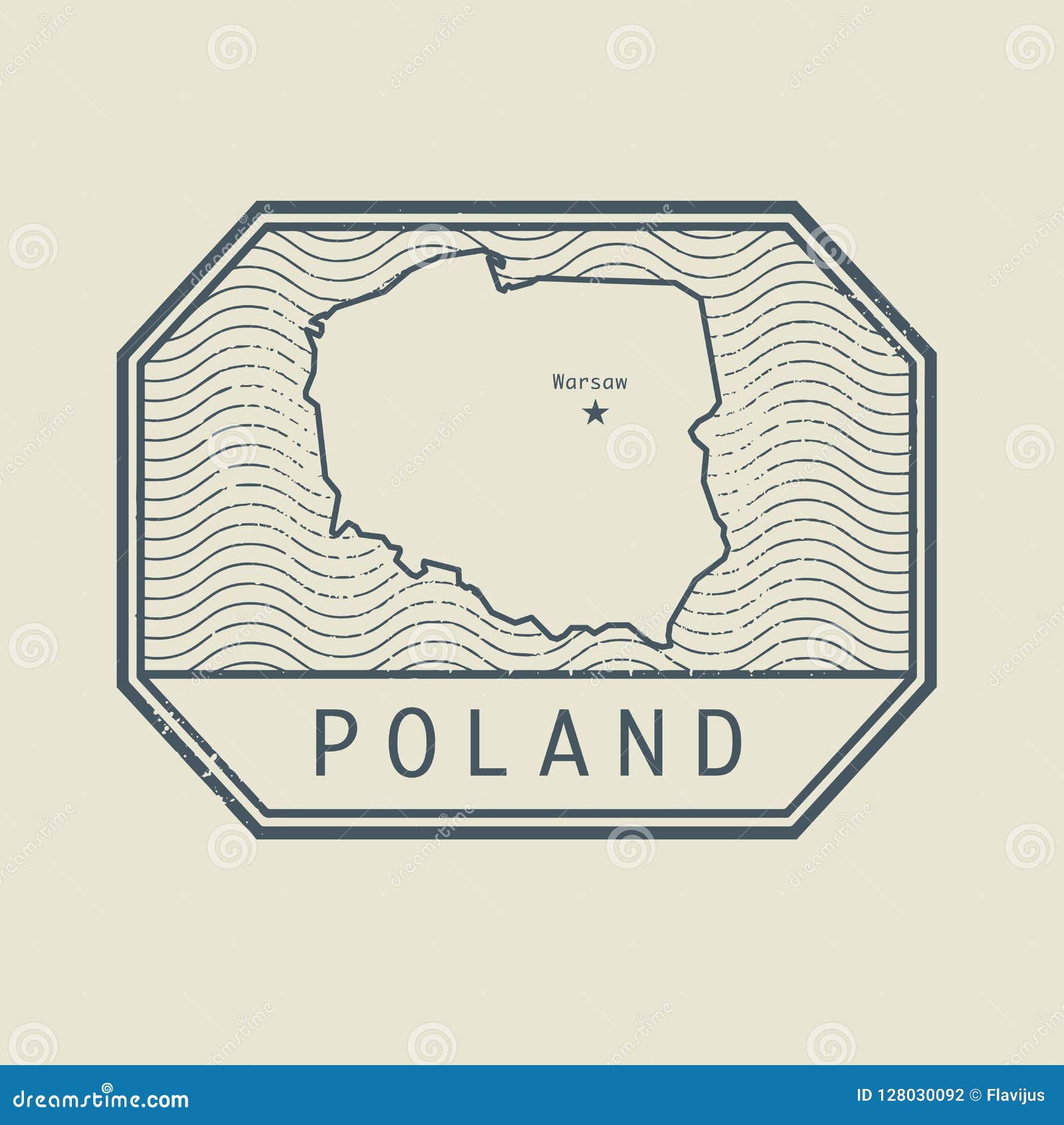 Poland Vector Map Isolated On White Background. High-Detailed Black ...