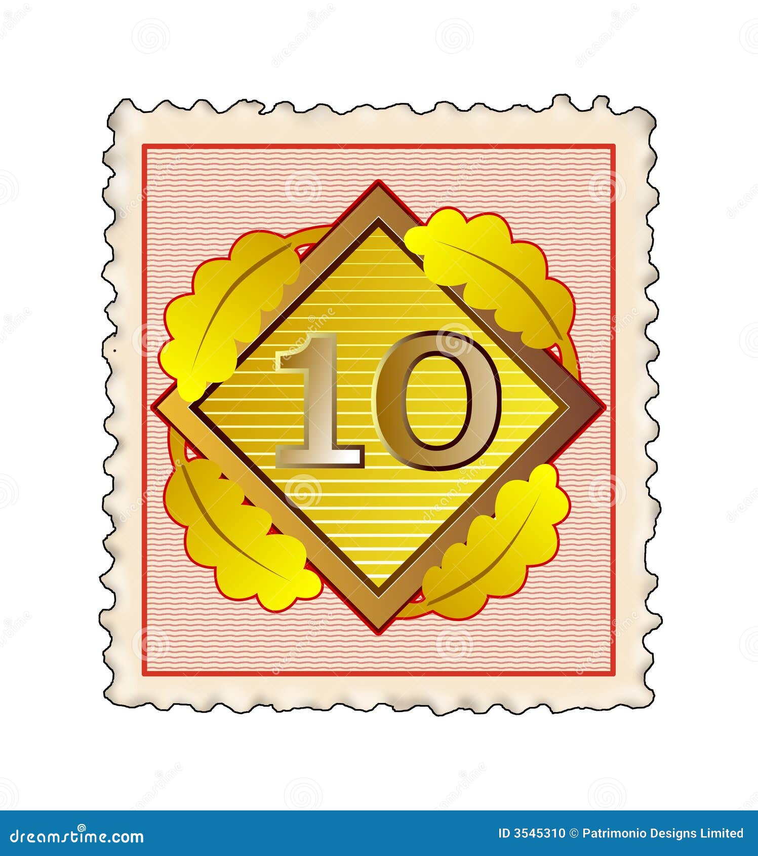 Stamp with number 10 stock illustration. Illustration of number - 3545310